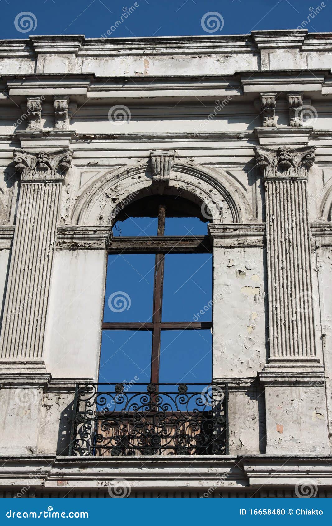 Window on an Old Palace in Santiago in Chile Stock Photo - Image of ...