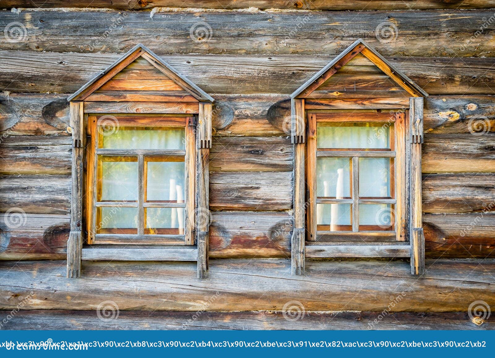 A Window in an Old Rustic House Stock Image - Image of frame, museum ...