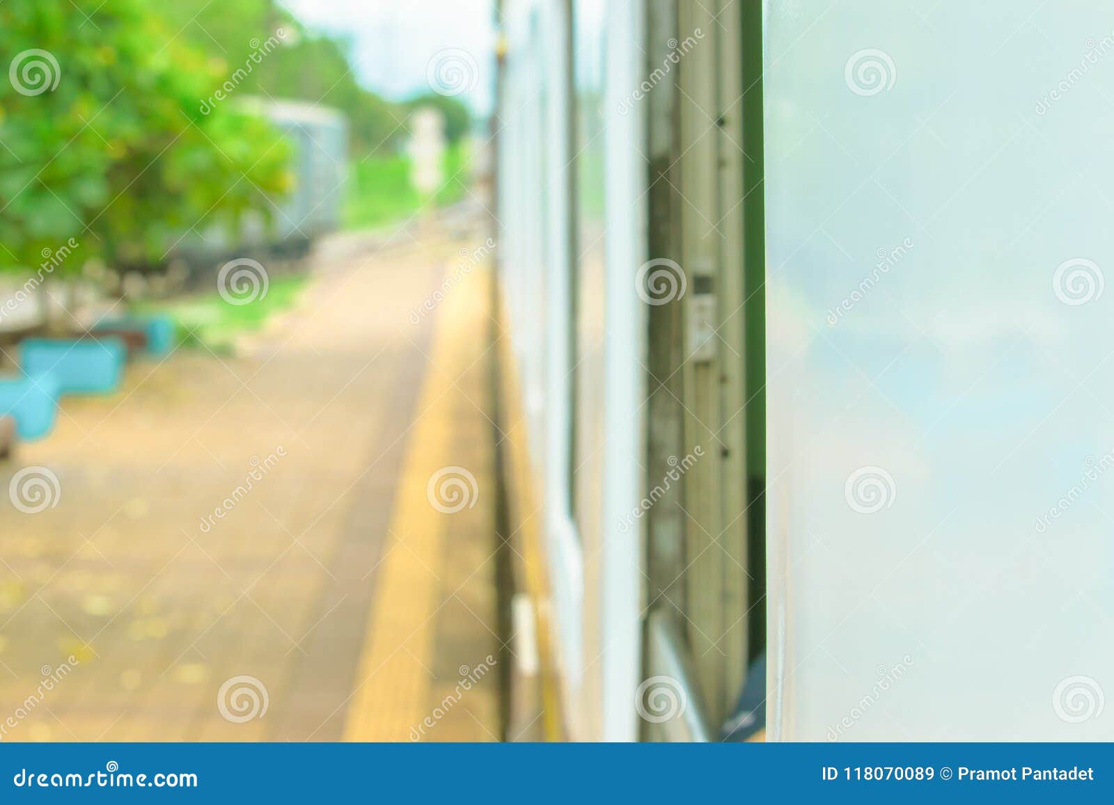 Window Old of Train Run Travel in Countryside with Sun Light. Select ...