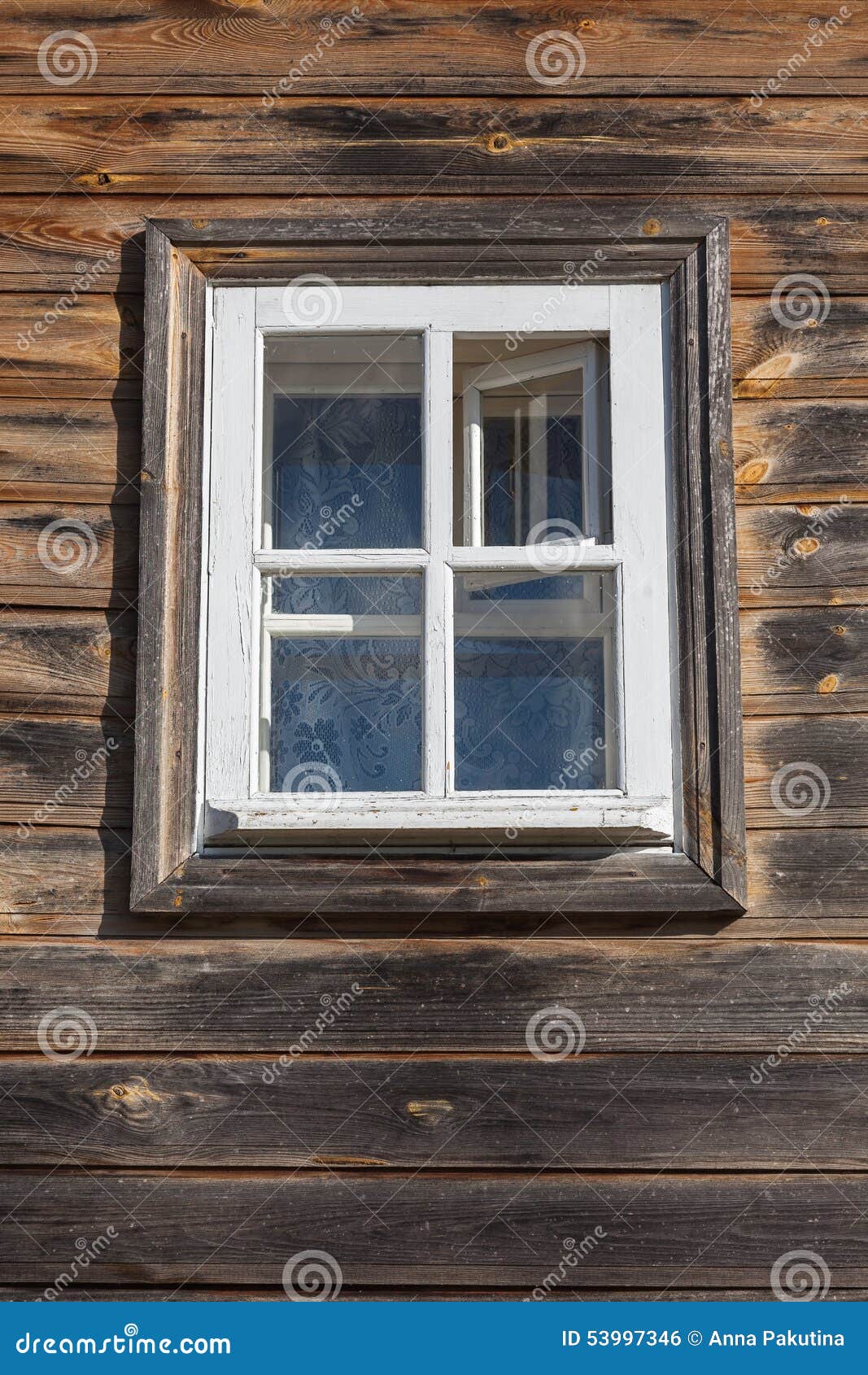 Window in an Old Wooden House Stock Photo - Image of russia, texture ...