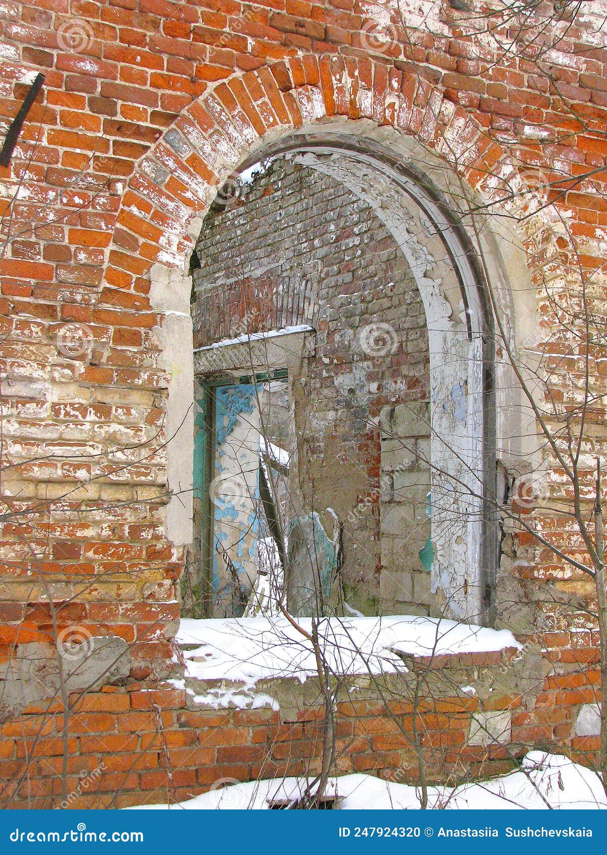 Window Opening in an Old Brick Building Stock Photo - Image of exterior ...