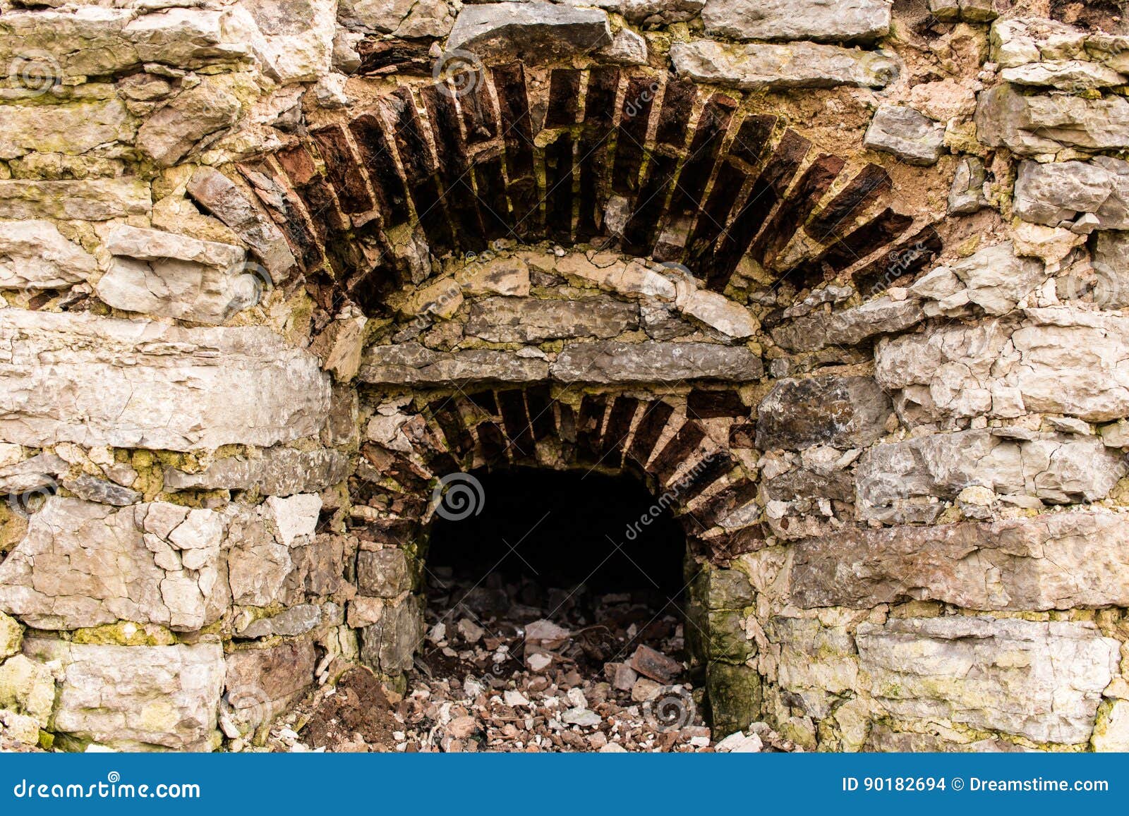 Window Opening in a Stone Wall. Stock Photo - Image of gray, desolation ...