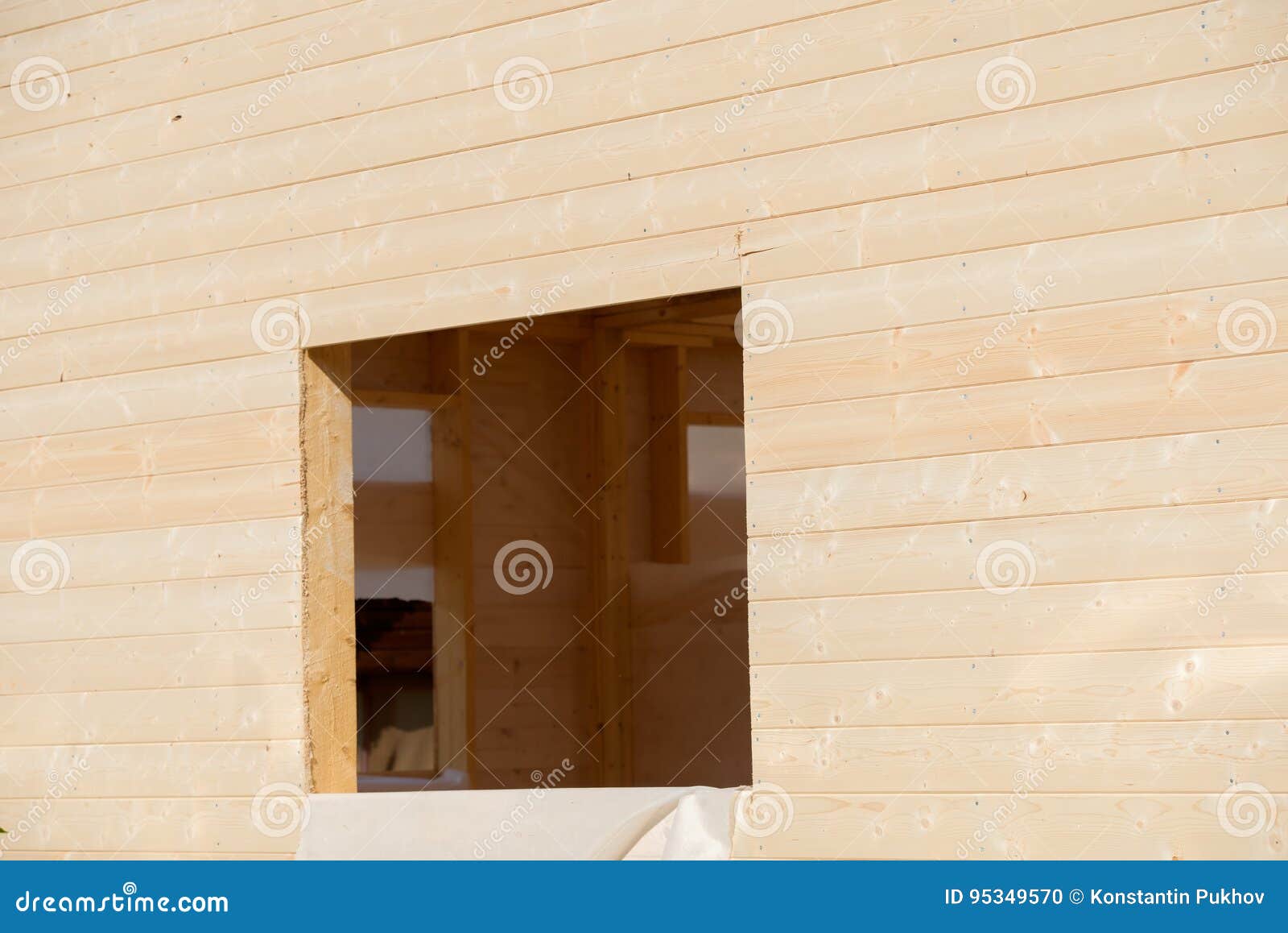 The Window Opening in the Wall Stock Photo - Image of investment, attic ...