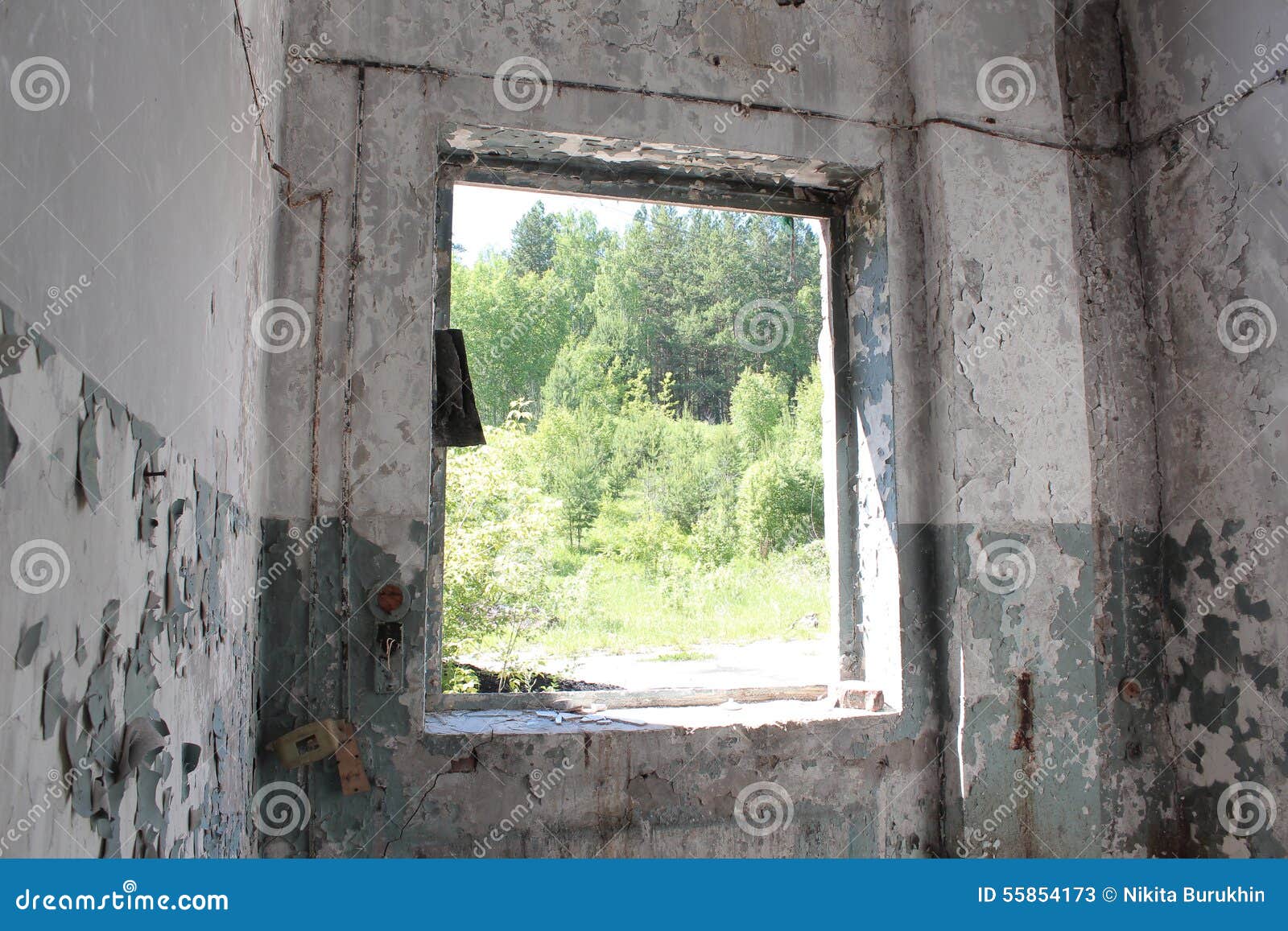 Window Openings in an Abandoned Building Stock Image - Image of time ...