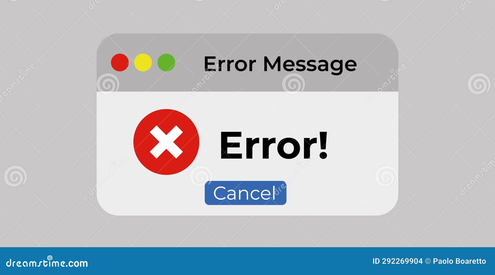 Window Operating System Error Warning. Illustration on Isolated Light ... Window Operating System Error Warning. Illustration on Isolated Light ...