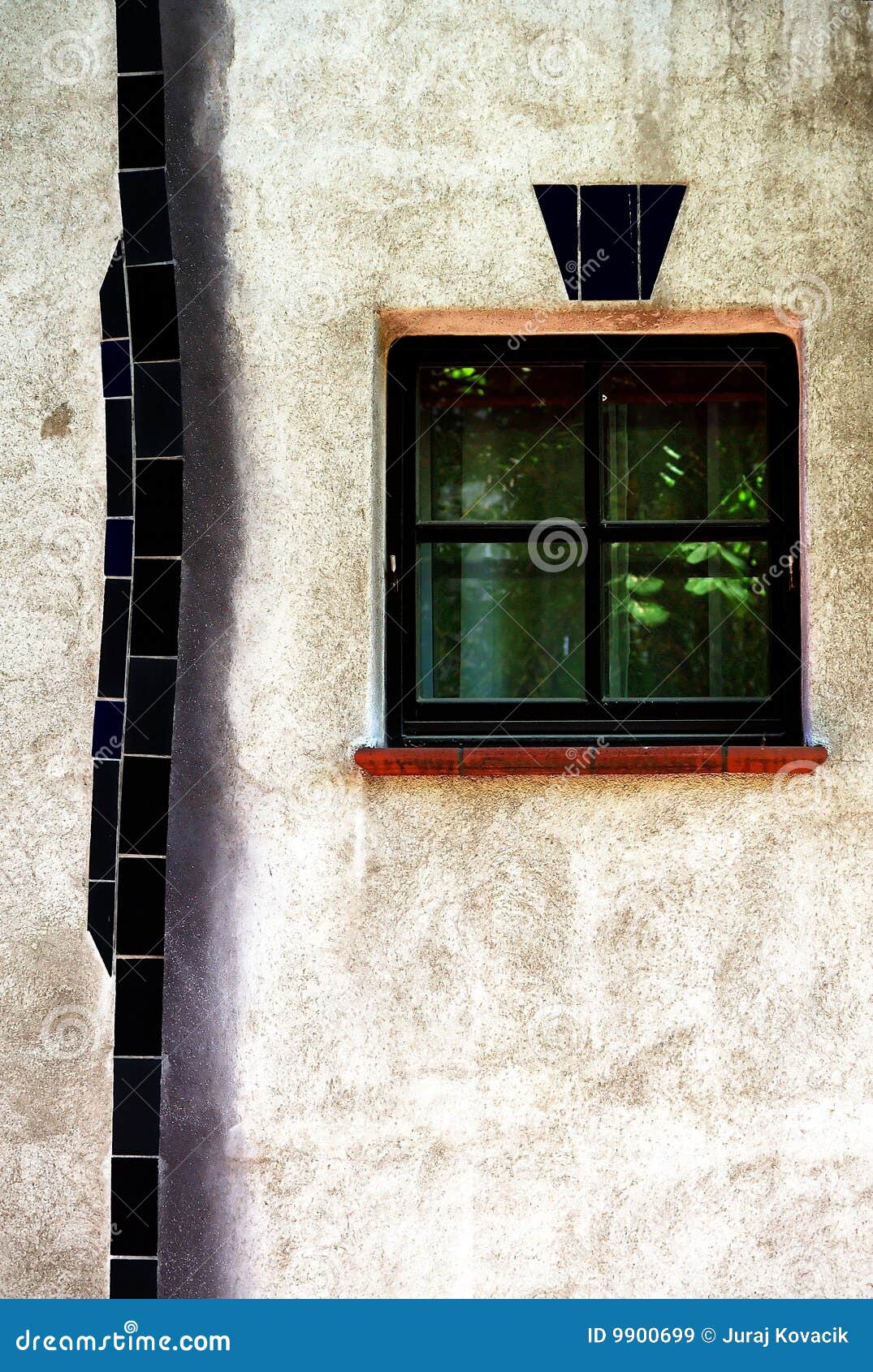 Window in Organic Facade Vertical Stock Image - Image of natural ...