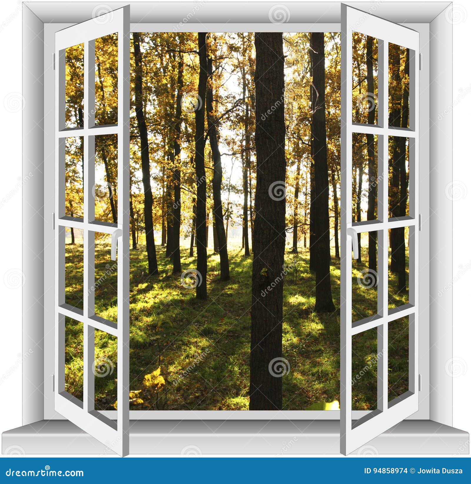 Window Overlooking the Forest. Stock Photo - Image of mountains, view ...