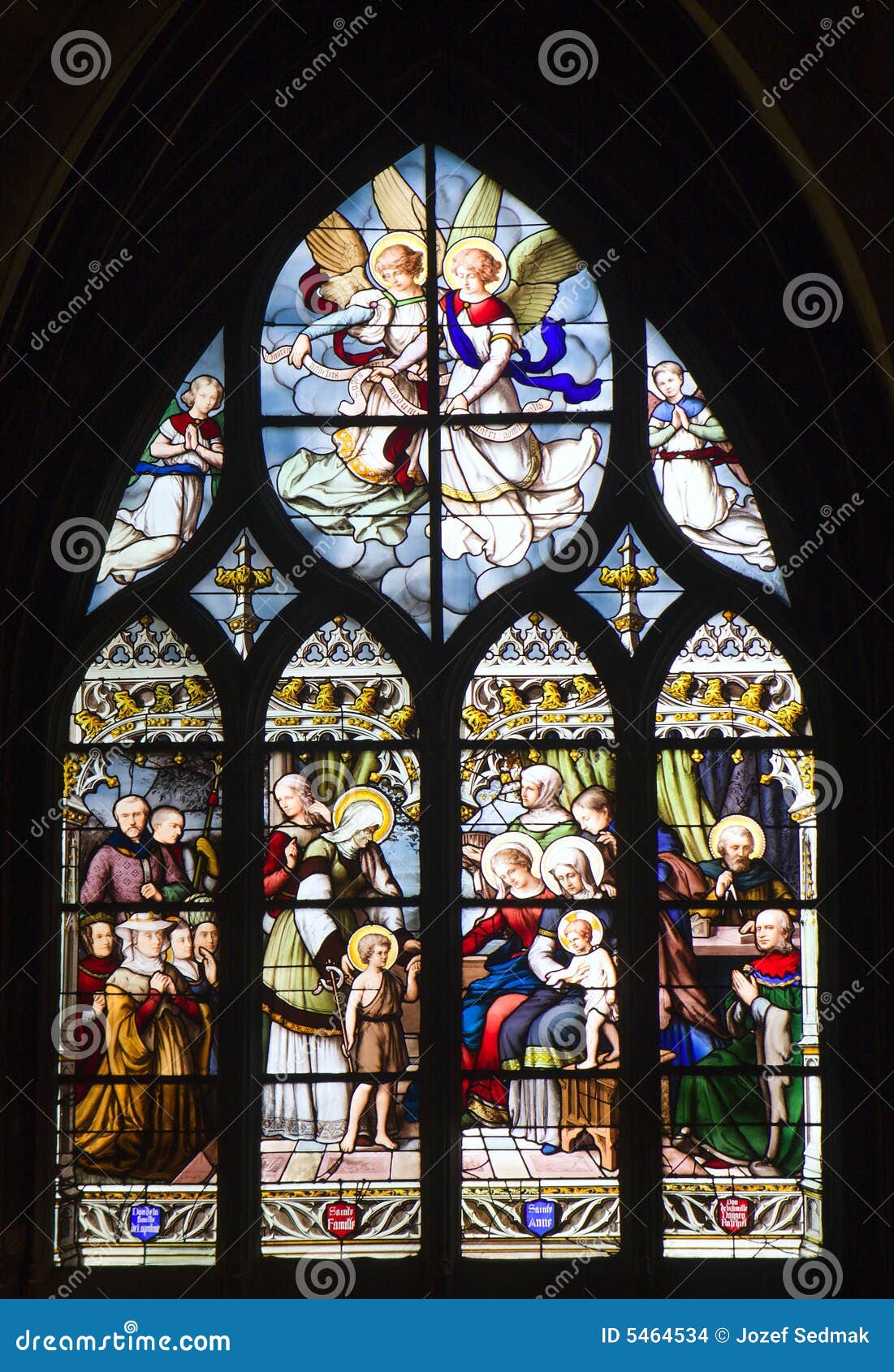 Window-pane from Gothic Church in Paris Stock Photo - Image of france ...