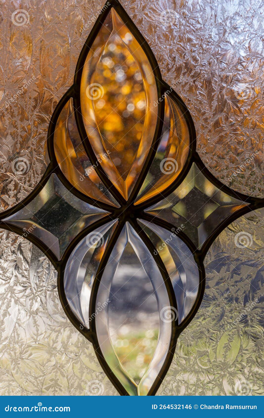 Window Pane with Translucent Glass and Decorative Design Stock Photo ...