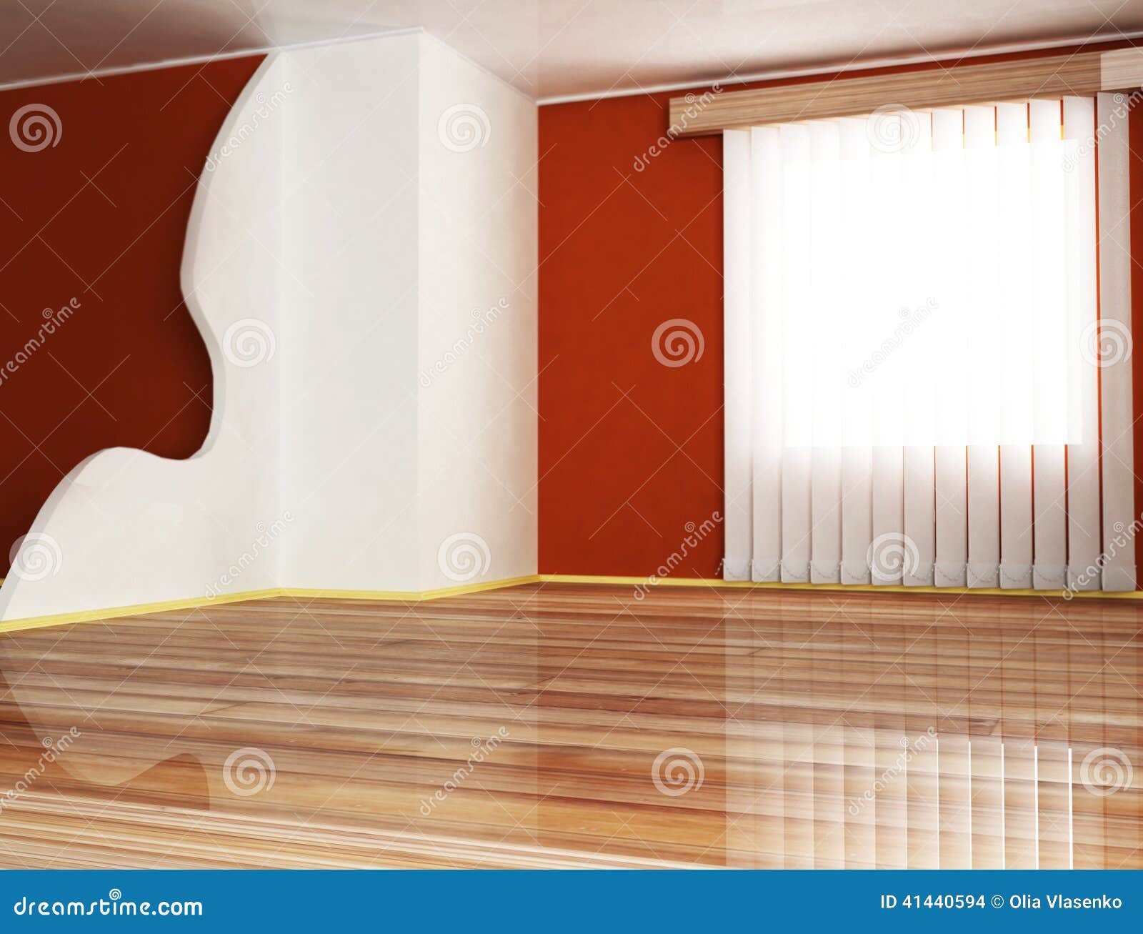A window and a partition stock illustration. Illustration of hall ...