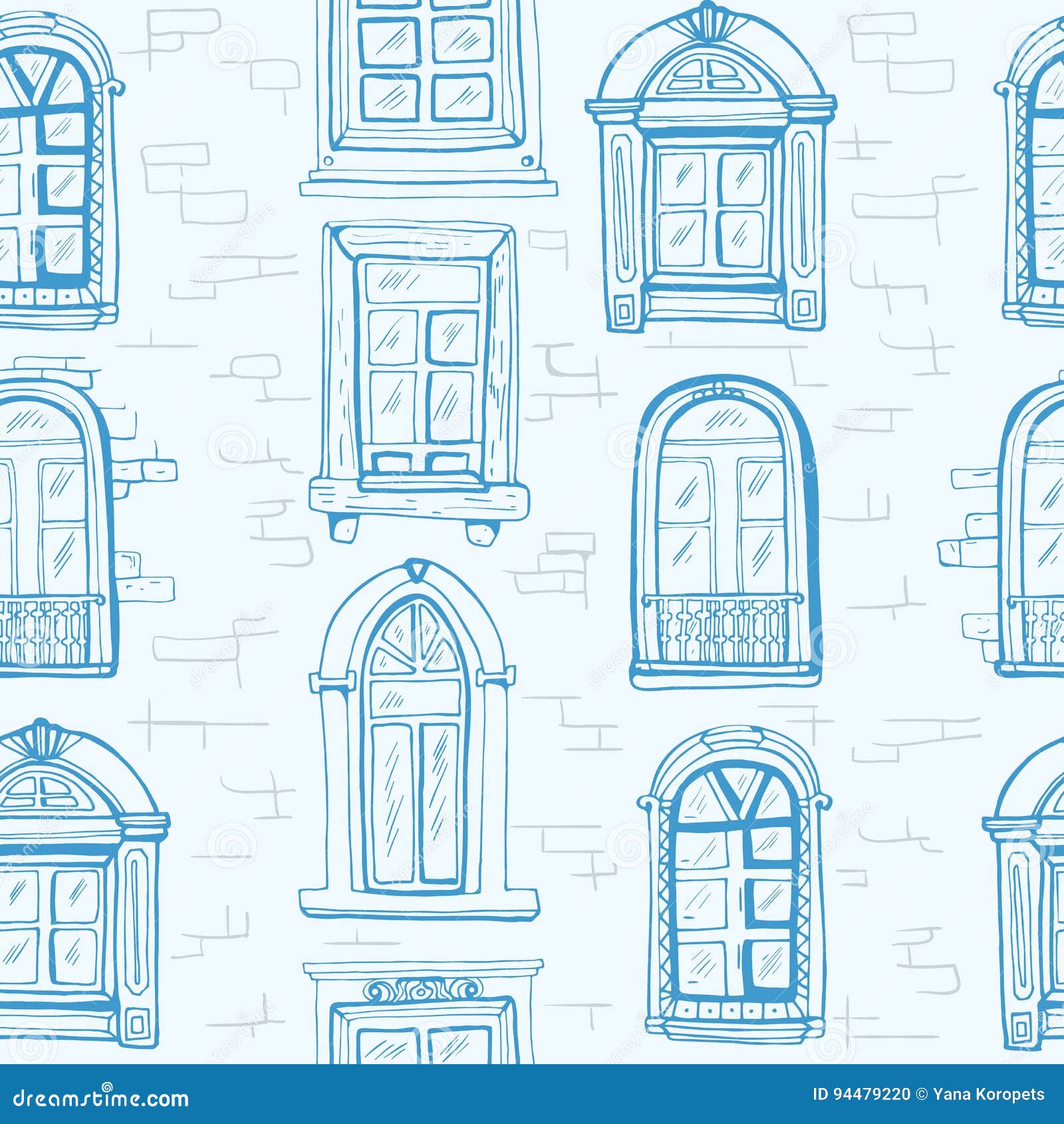 Window pattern. Vintage stock vector. Illustration of home - 94479220