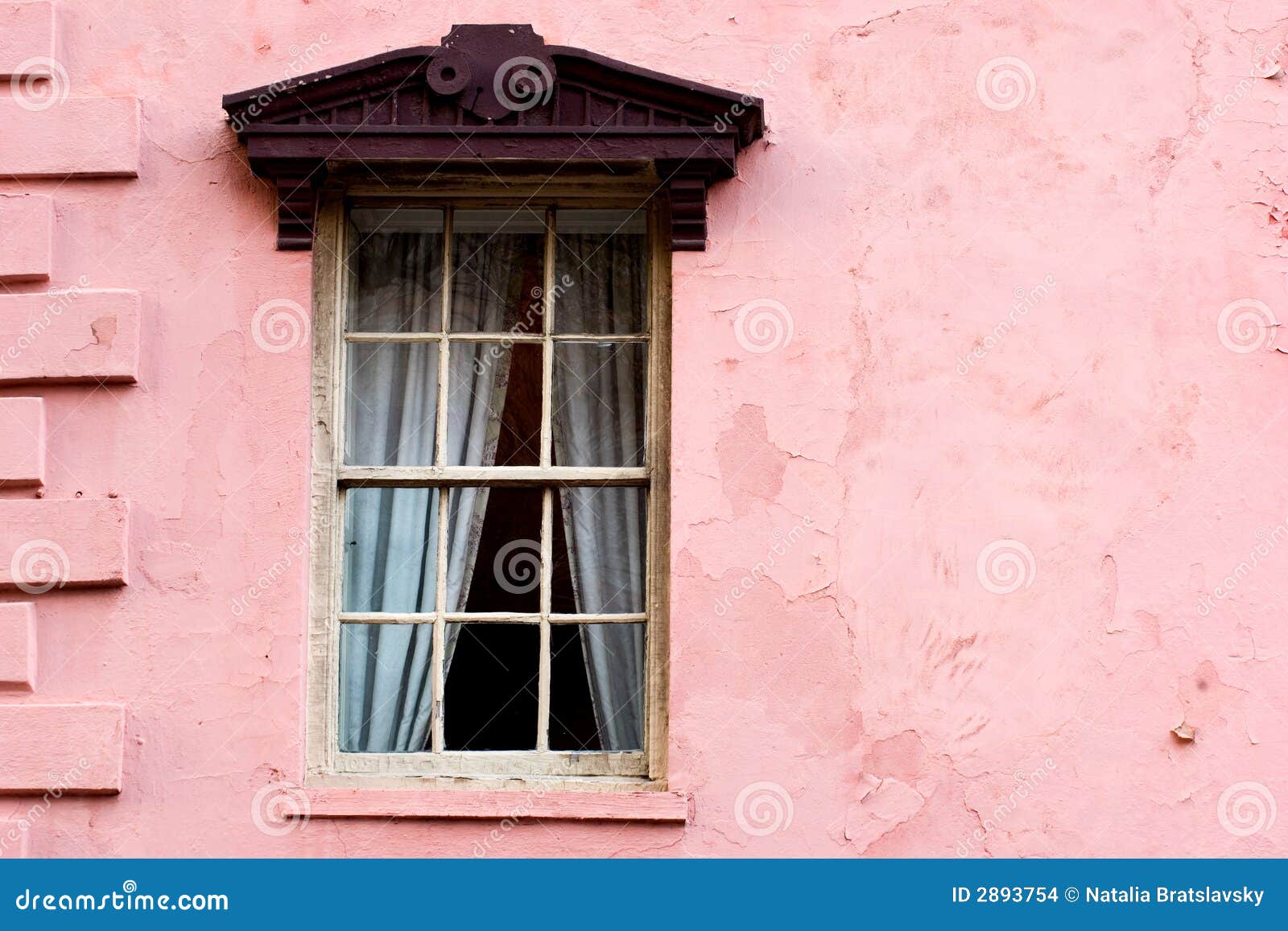 Window on pink wall stock photo. Image of attraction, painted - 2893754