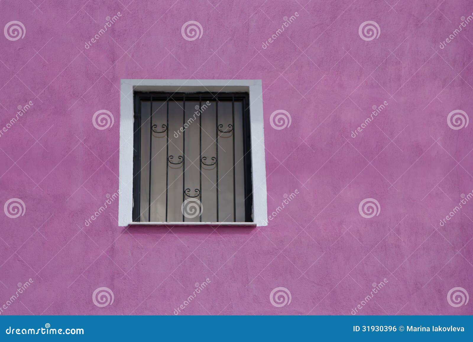 Window on pink wall stock photo. Image of house, facade - 31930396