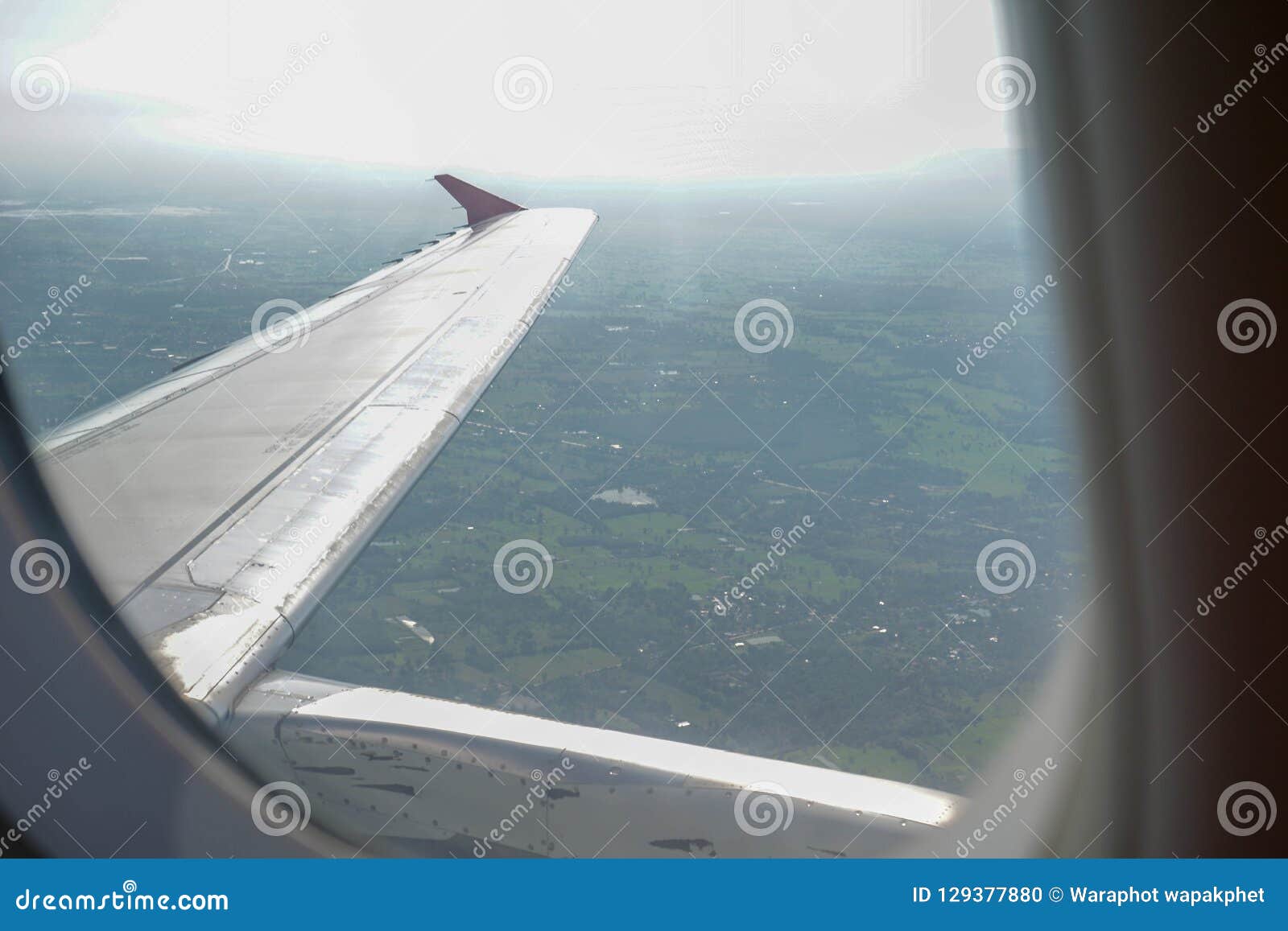 The Window of the Plane Taken from the Outside Stock Photo - Image of ...