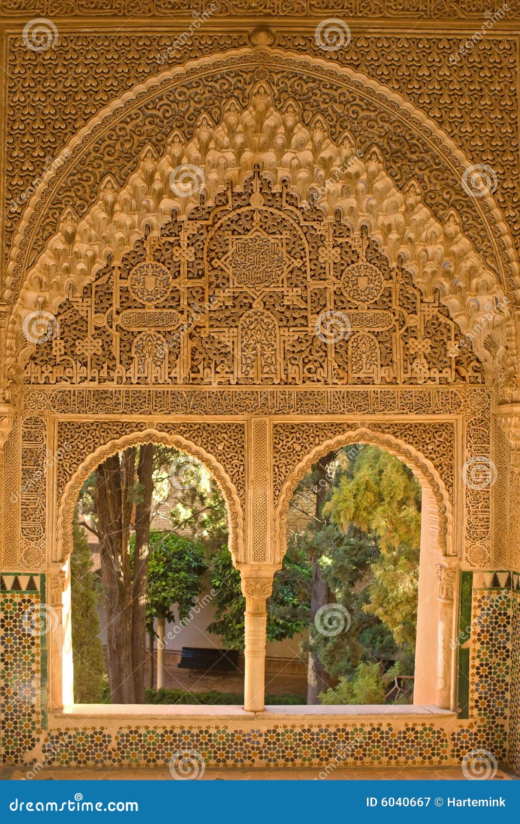 Window Portal Decorated in Moorish Style Stock Image - Image of ...