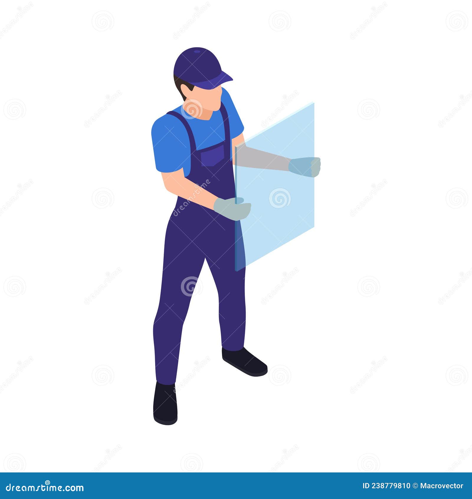 Window Production Icon stock vector. Illustration of worker - 238779810