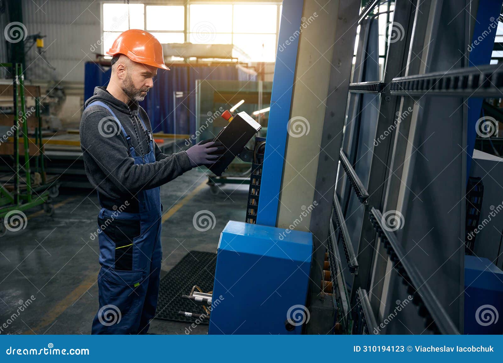 Window Production Master in a Workshop at His Workplace Stock Image ...