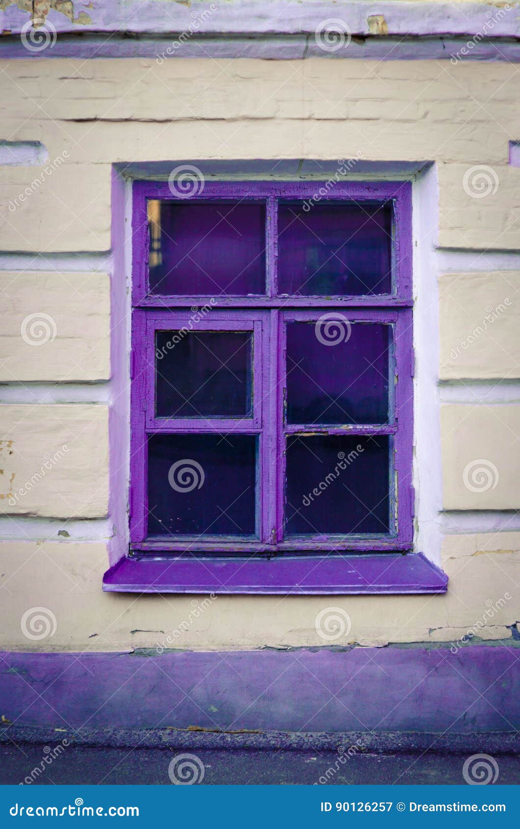 Window with purple frame stock image. Image of texture - 90126257
