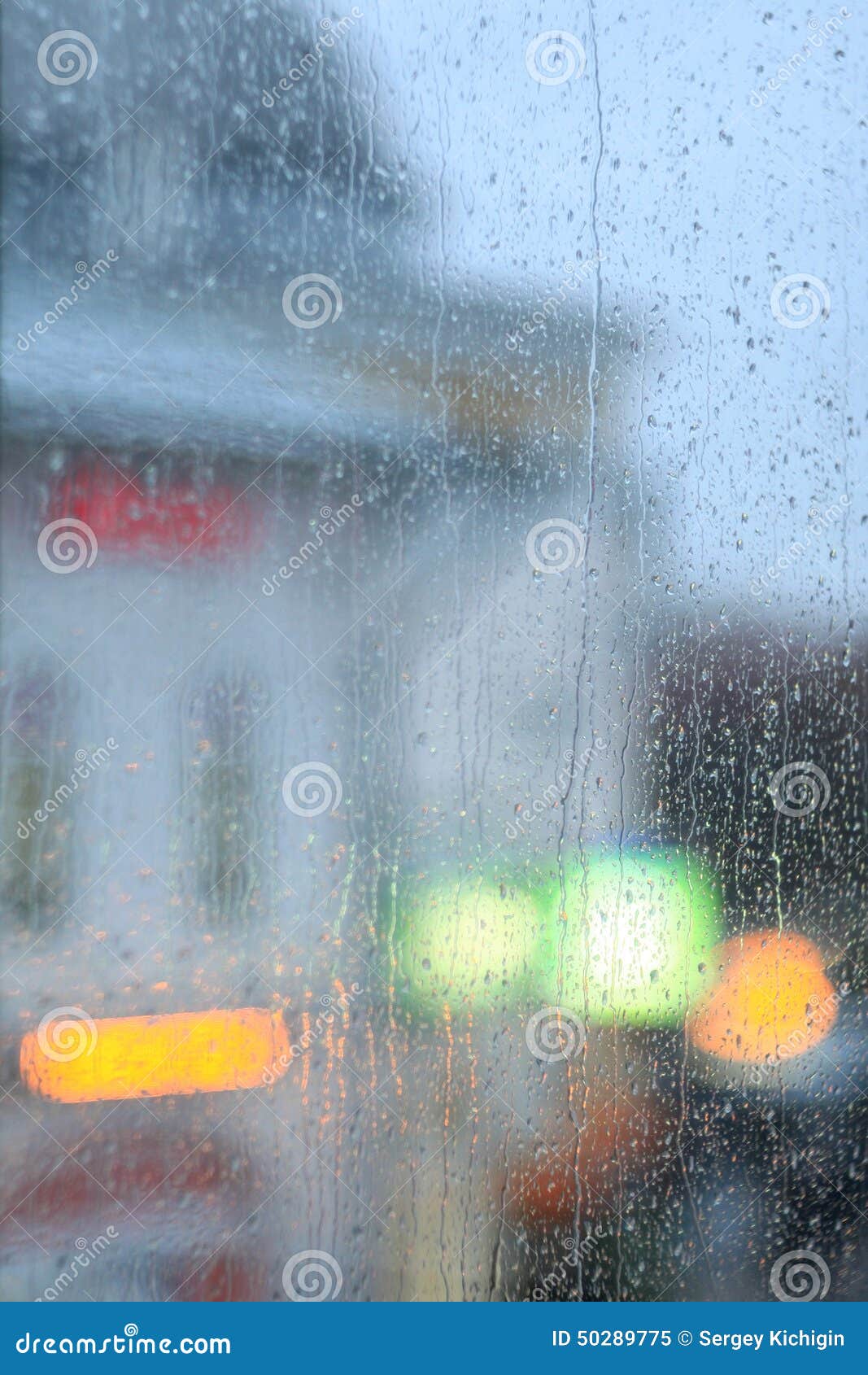 Window Rain Blurred City Lights Stock Image - Image of autumn, droplet ...