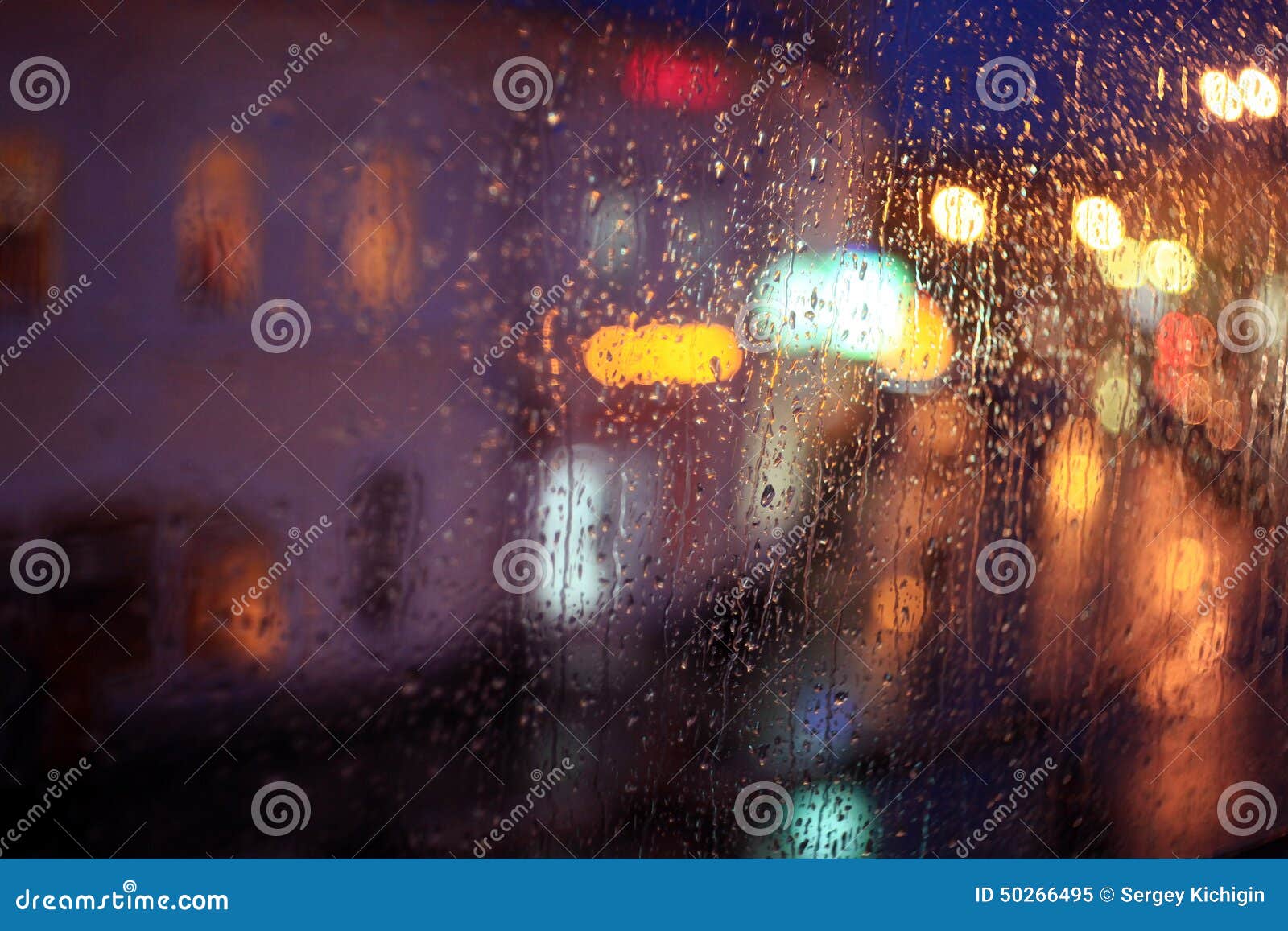 Window Rain Blurred City Lights Stock Image - Image of evening, light ...