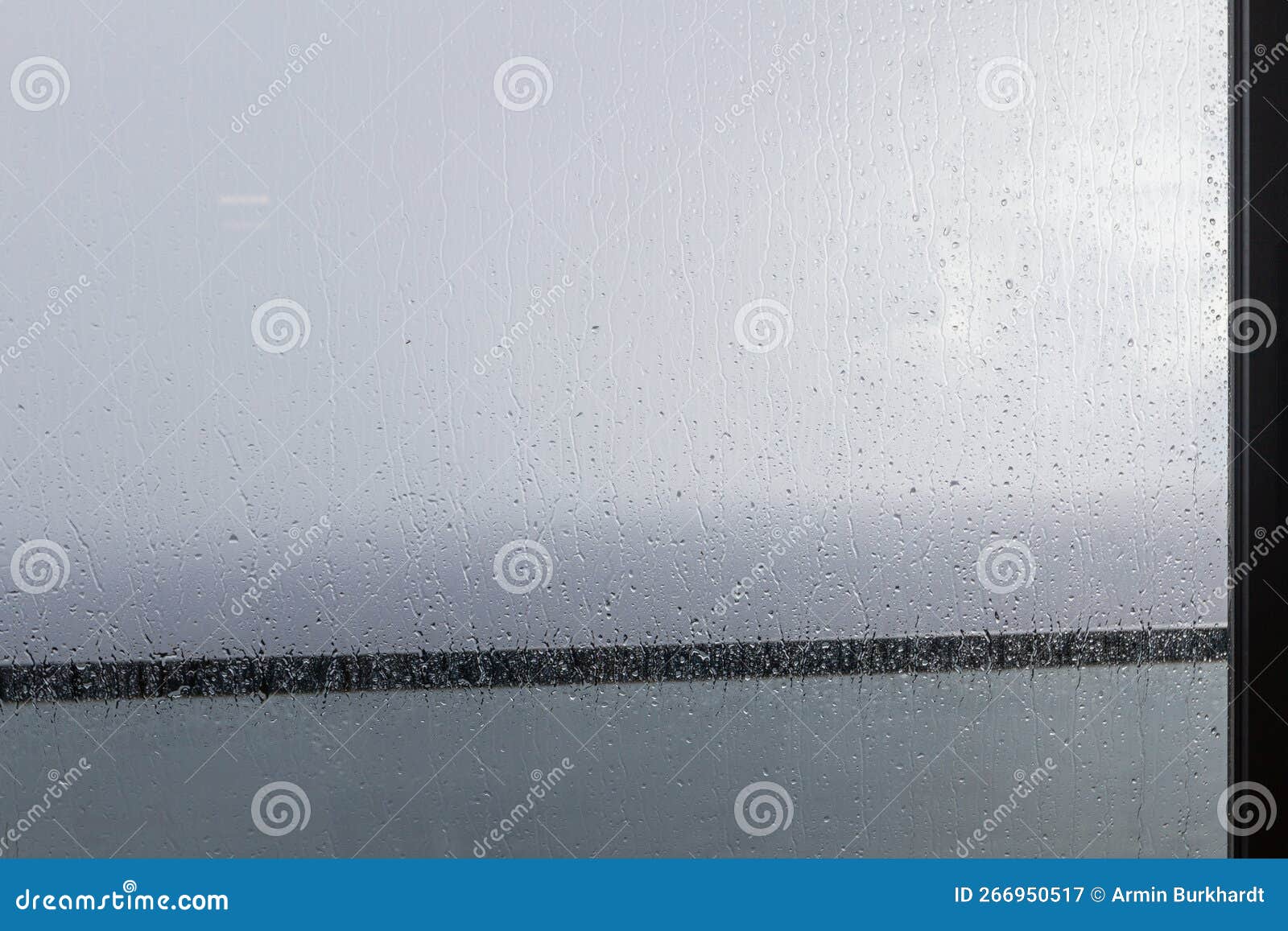 Window with Raindrops on a Gray Rainy Day Stock Image - Image of texture, raindrop: 266950517