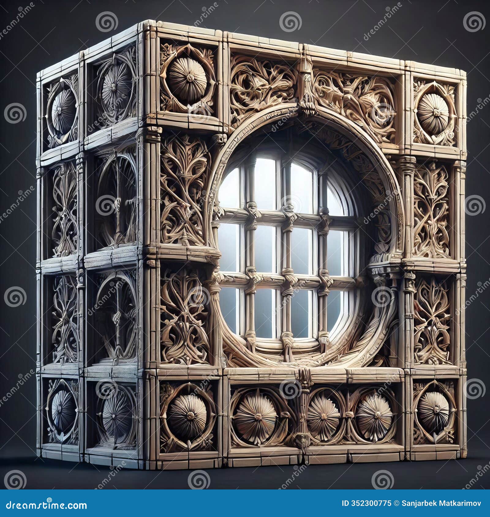 Window a Rectangle Divided into Four Smaller Squares Stock Illustration ...