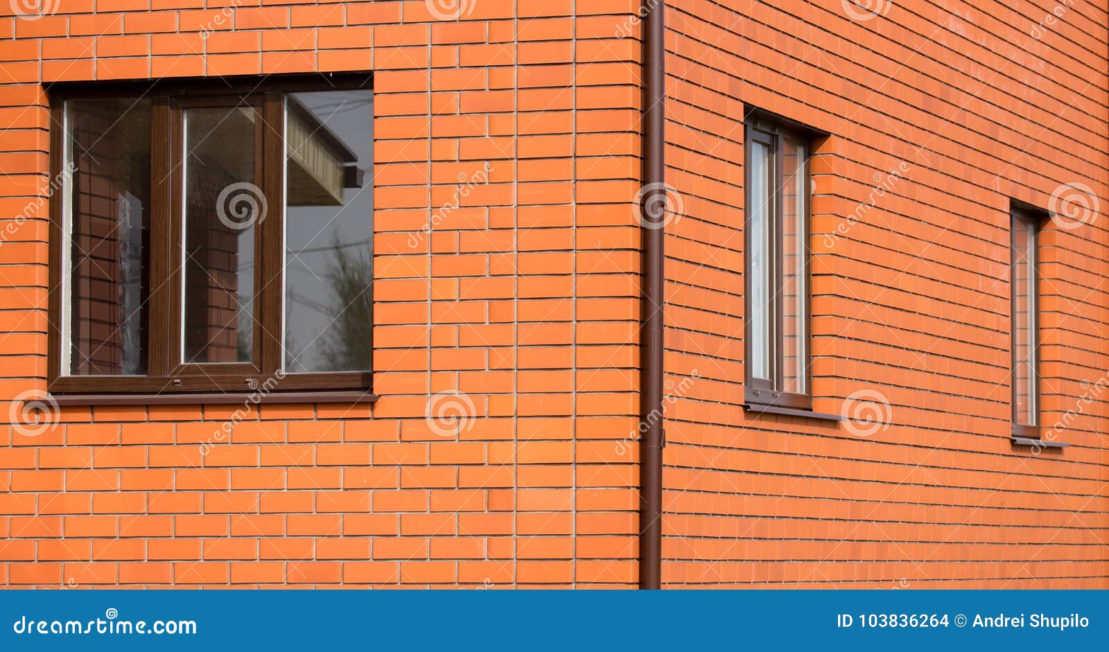Window in a Red Brick House Stock Photo - Image of facade, white: 103836264
