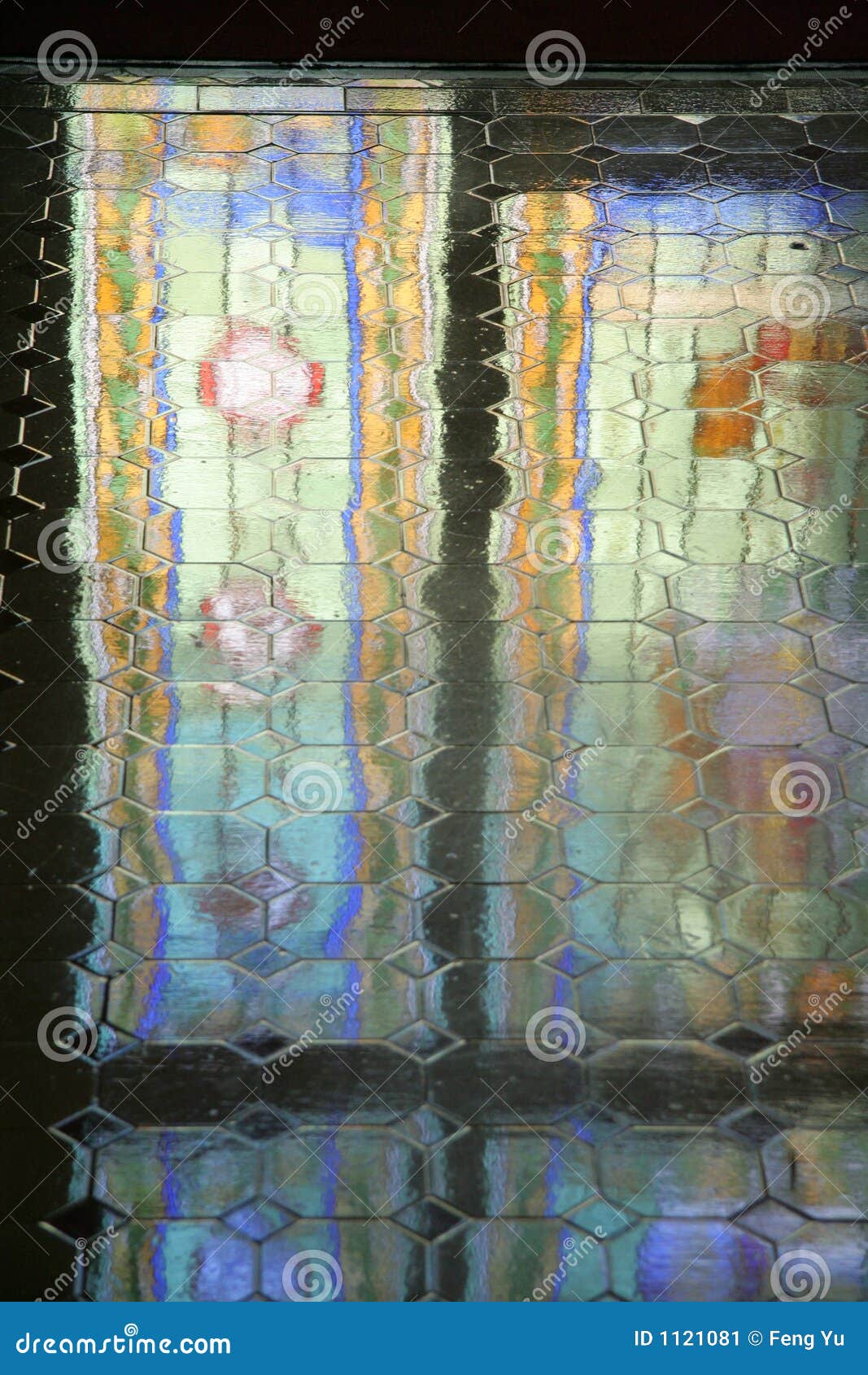Window Reflection on Ceramic Tile Floor Stock Image - Image of ...