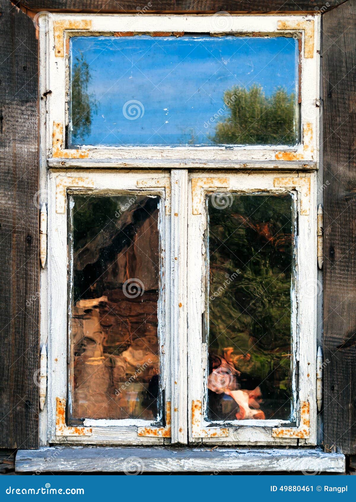 Window reflections stock image. Image of wooden, house - 49880461