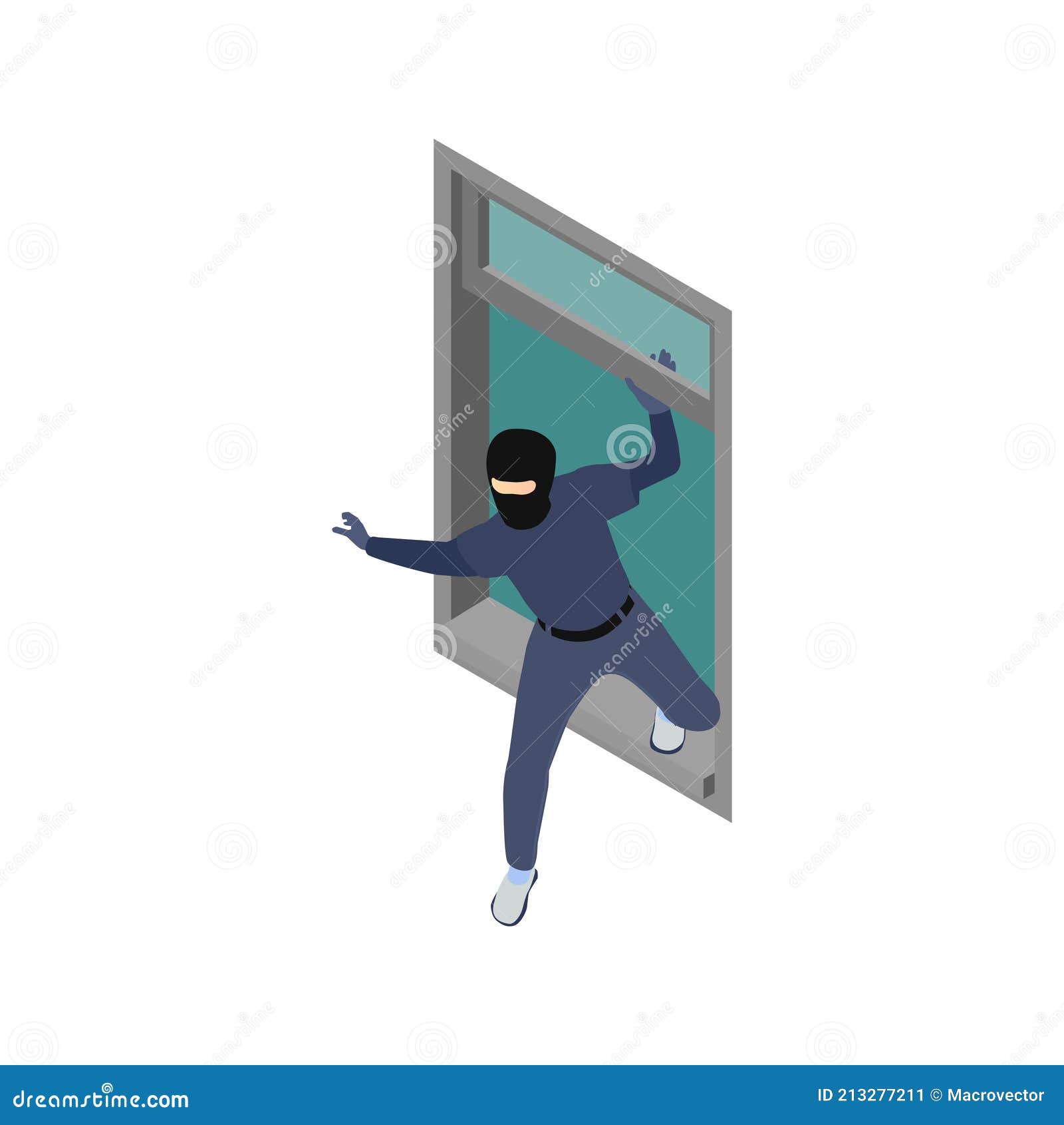 Robber Character Standing With Folded Arms And Big Money Bag ...