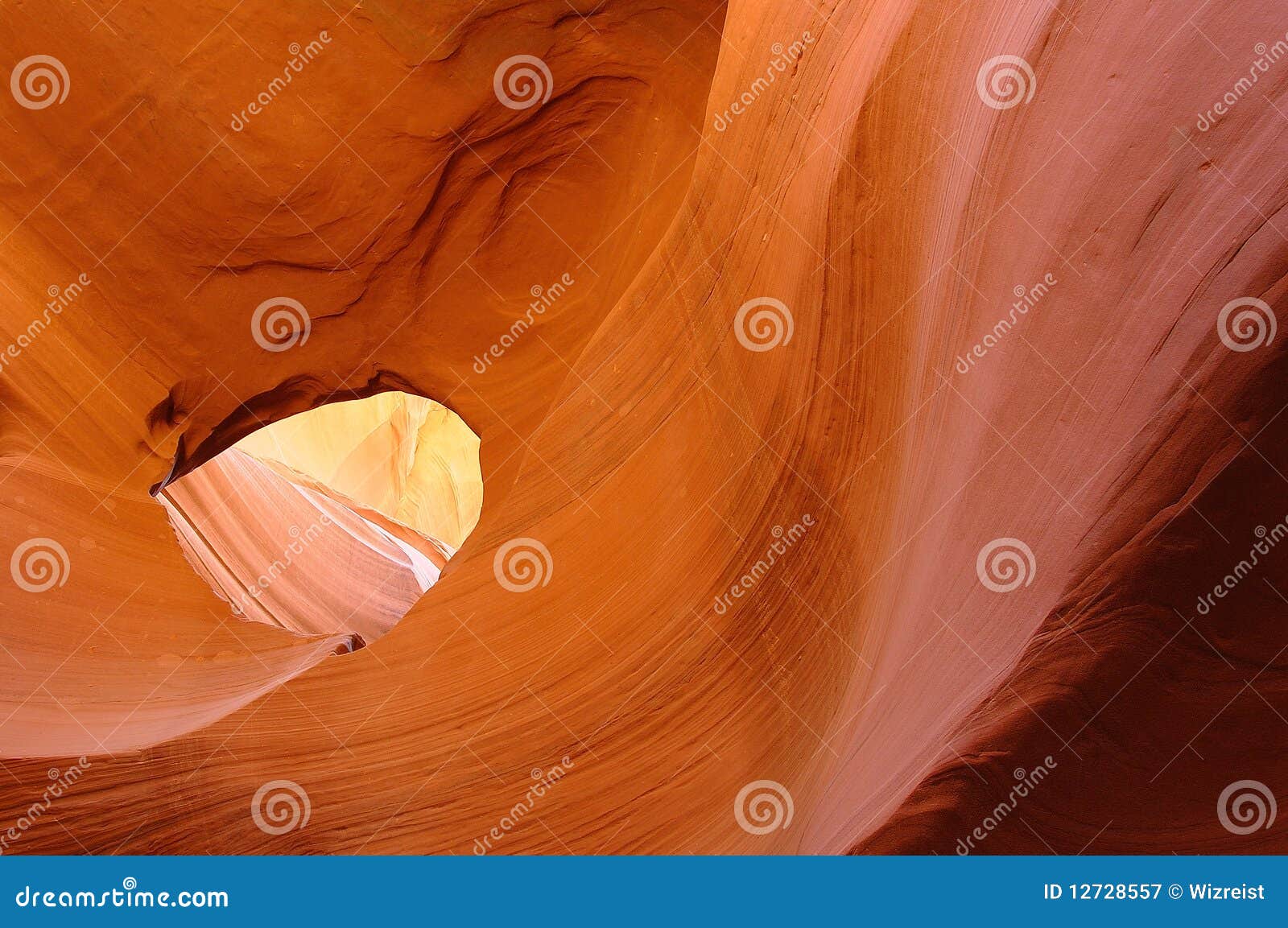 Window in the Rock at Antelope Canyon Stock Image - Image of majestic ...