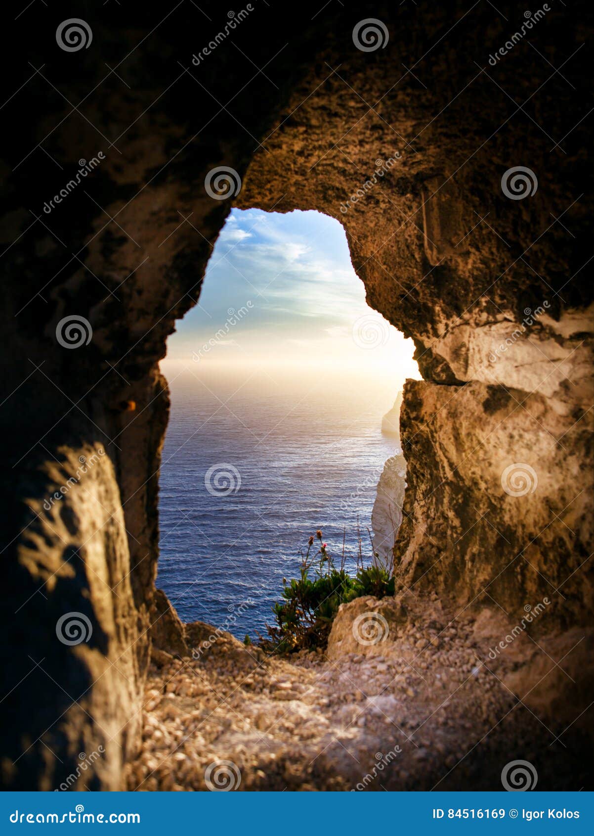 Window in the rock stock image. Image of hiking, window - 84516169