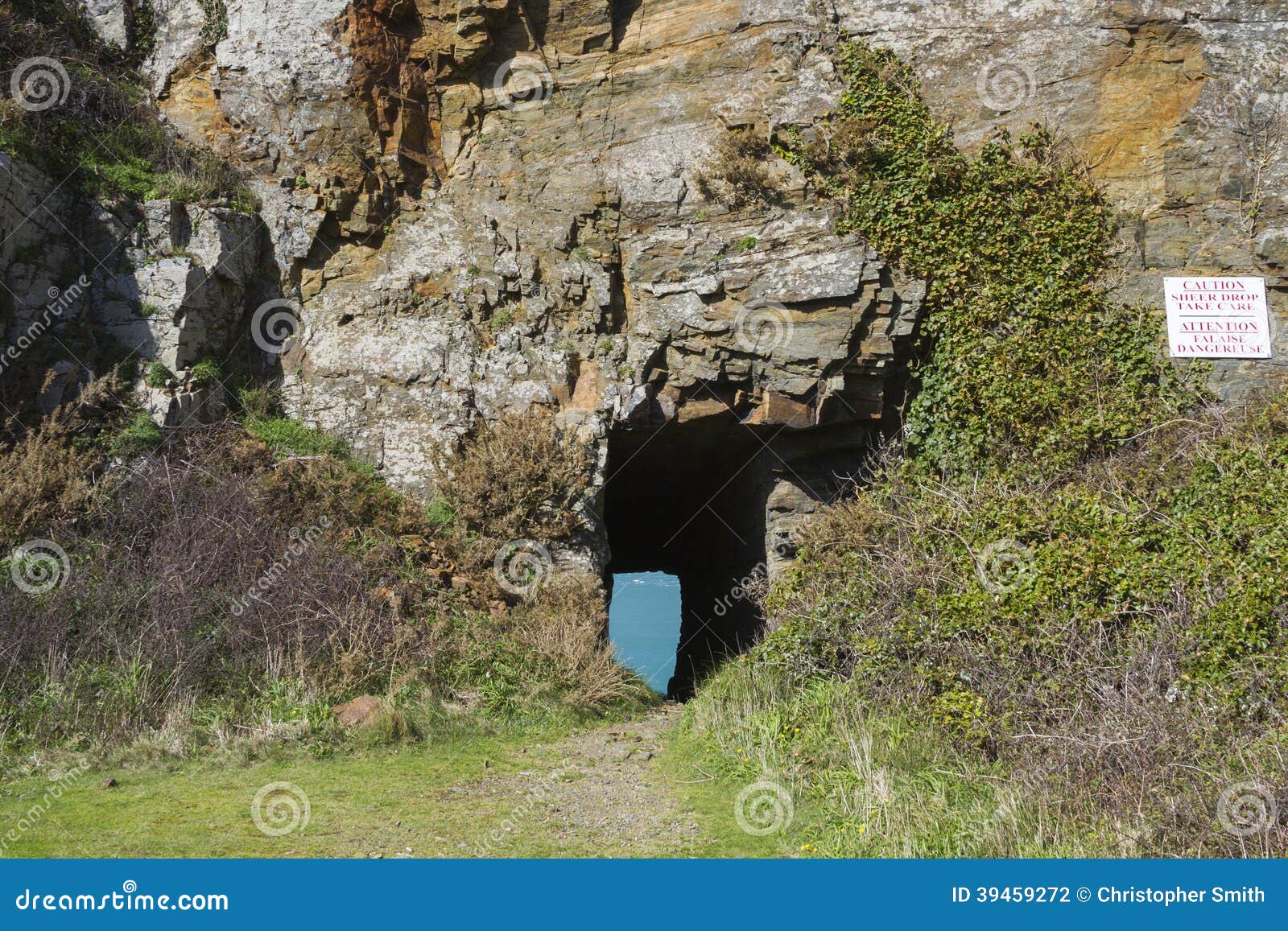 Window in the rock sark stock photo. Image of beautiful - 39459272