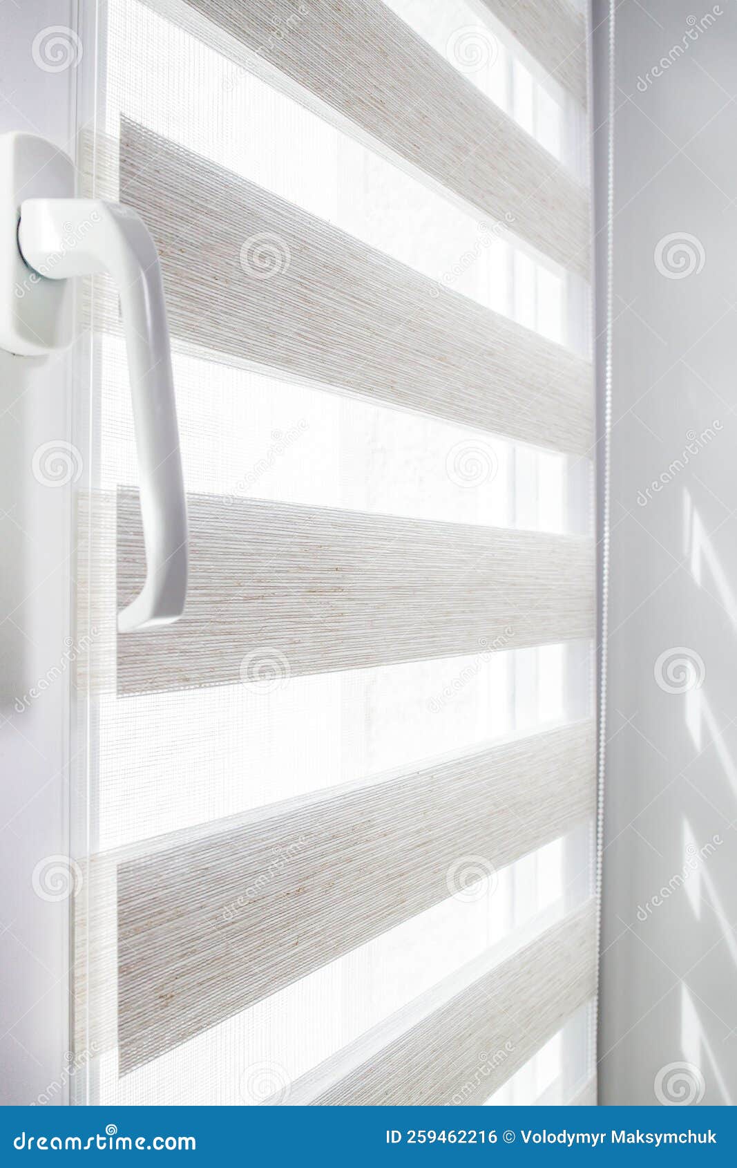 Window Roller Duo System Day and Night. Close Up on Roll Curtains ...