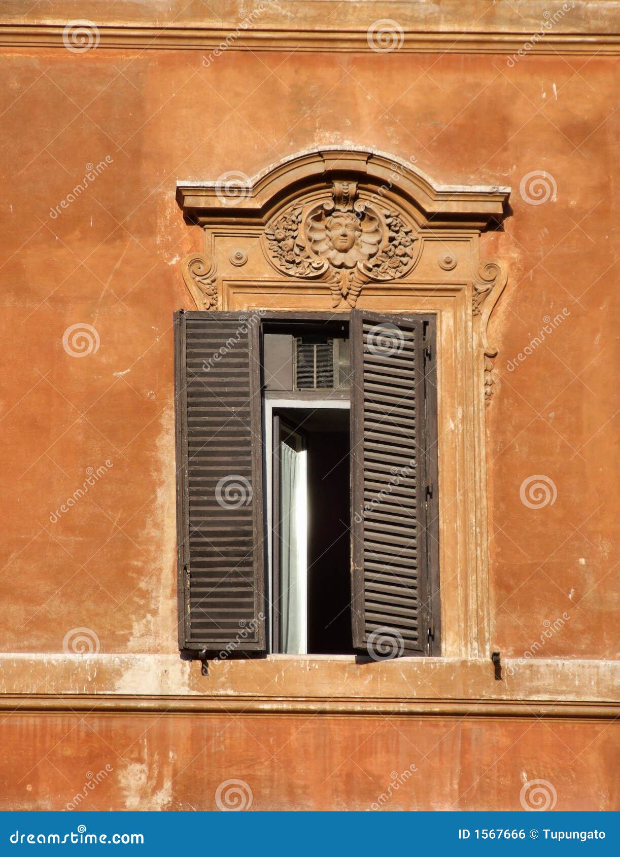 Window in Rome stock photo. Image of italy, ornament, building - 1567666