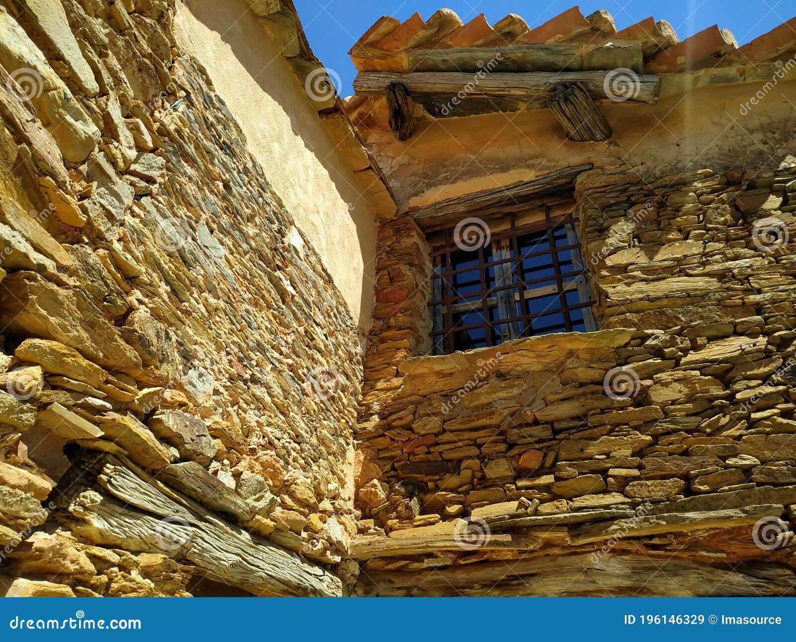 Window And Roof Of A Typical Spanish Village House Royalty-Free Stock ...