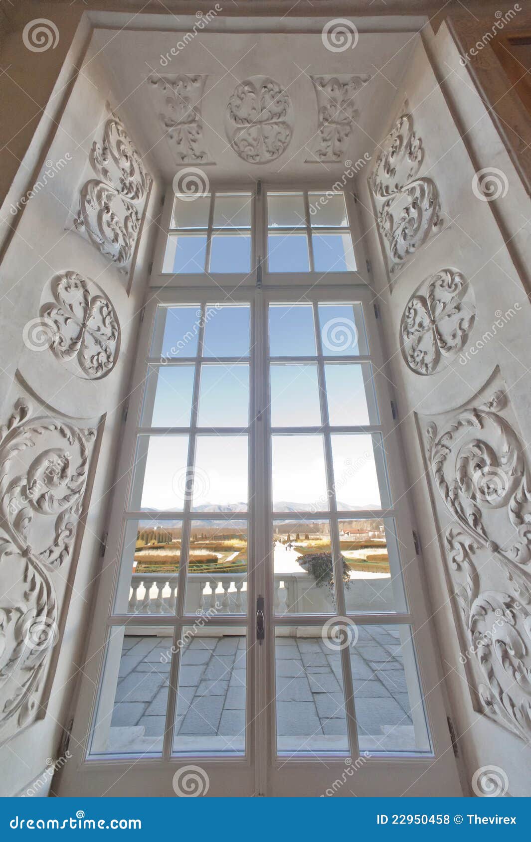 Window in the Royal Palace of Venaria Stock Photo - Image of windows ...