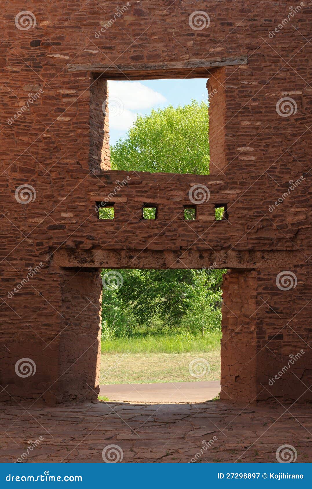 Window in a rubble wall stock image. Image of built, quarai - 27298897