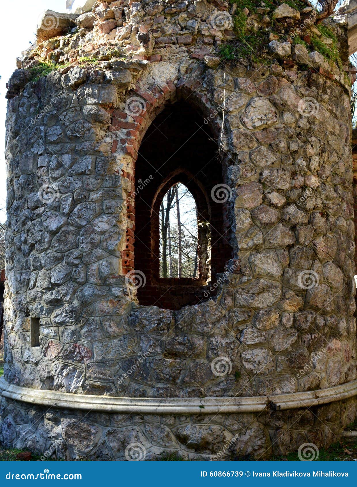 Window of ruin stock image. Image of stones, building - 60866739