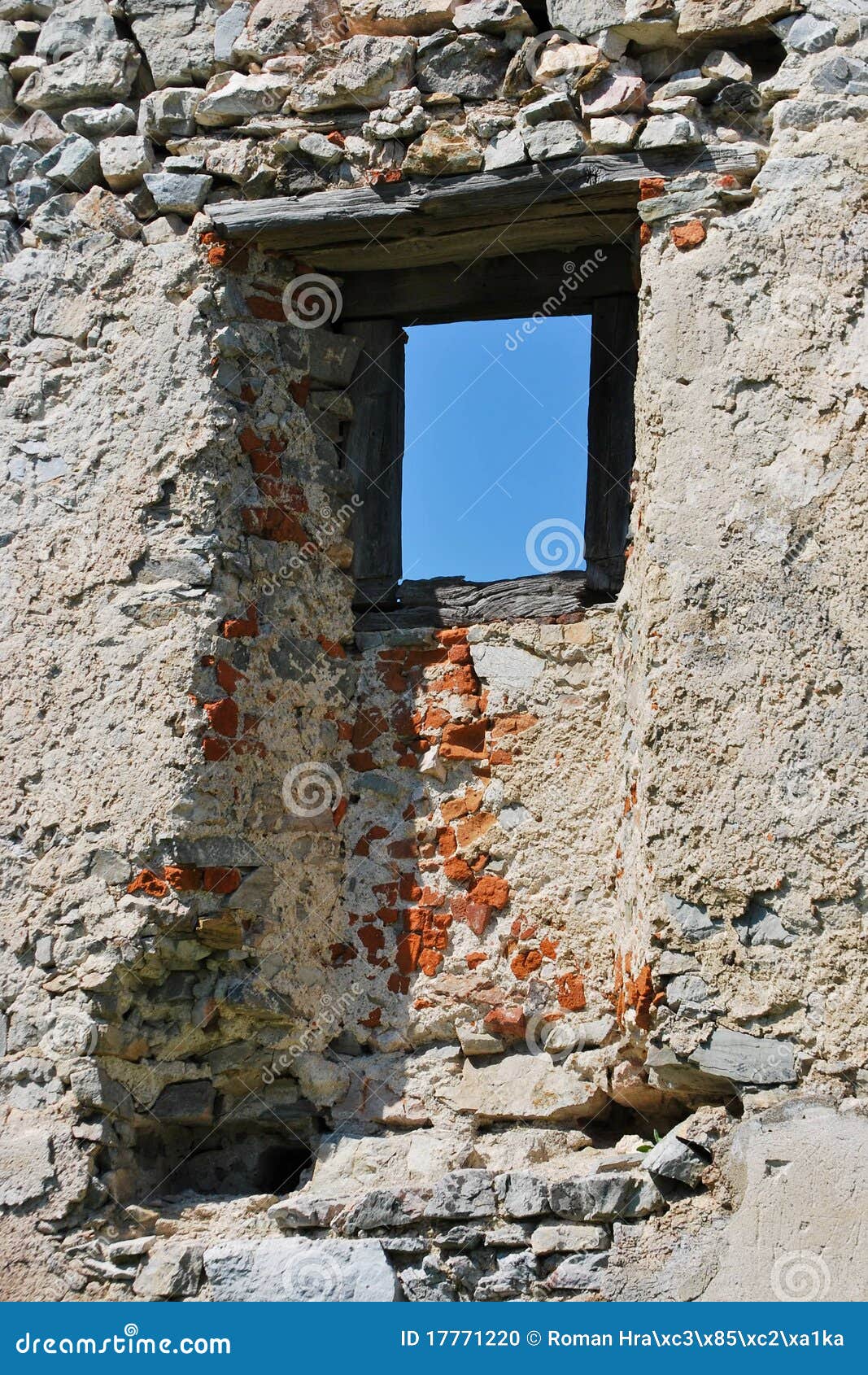 Window in the ruins stock photo. Image of interior, ruined - 17771220