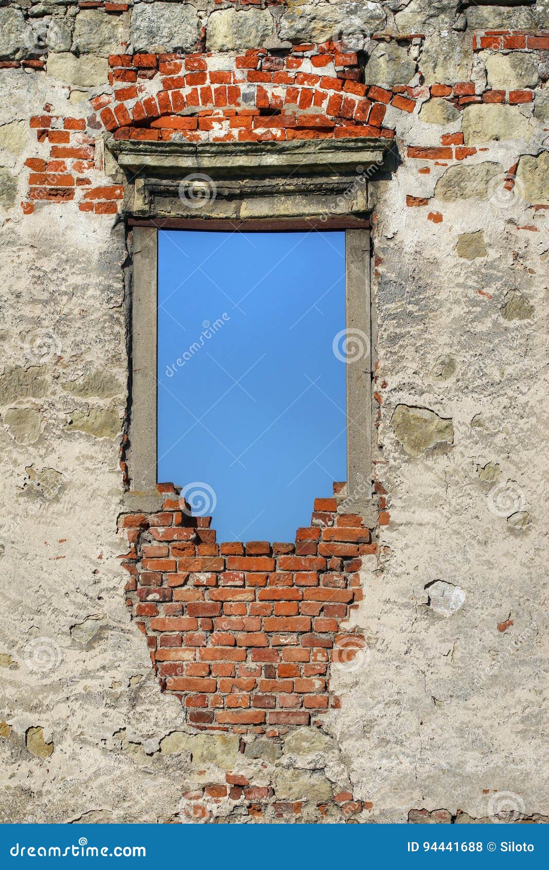 Window in the Ruins of the Gothic Castle Stock Photo - Image of lintel ...
