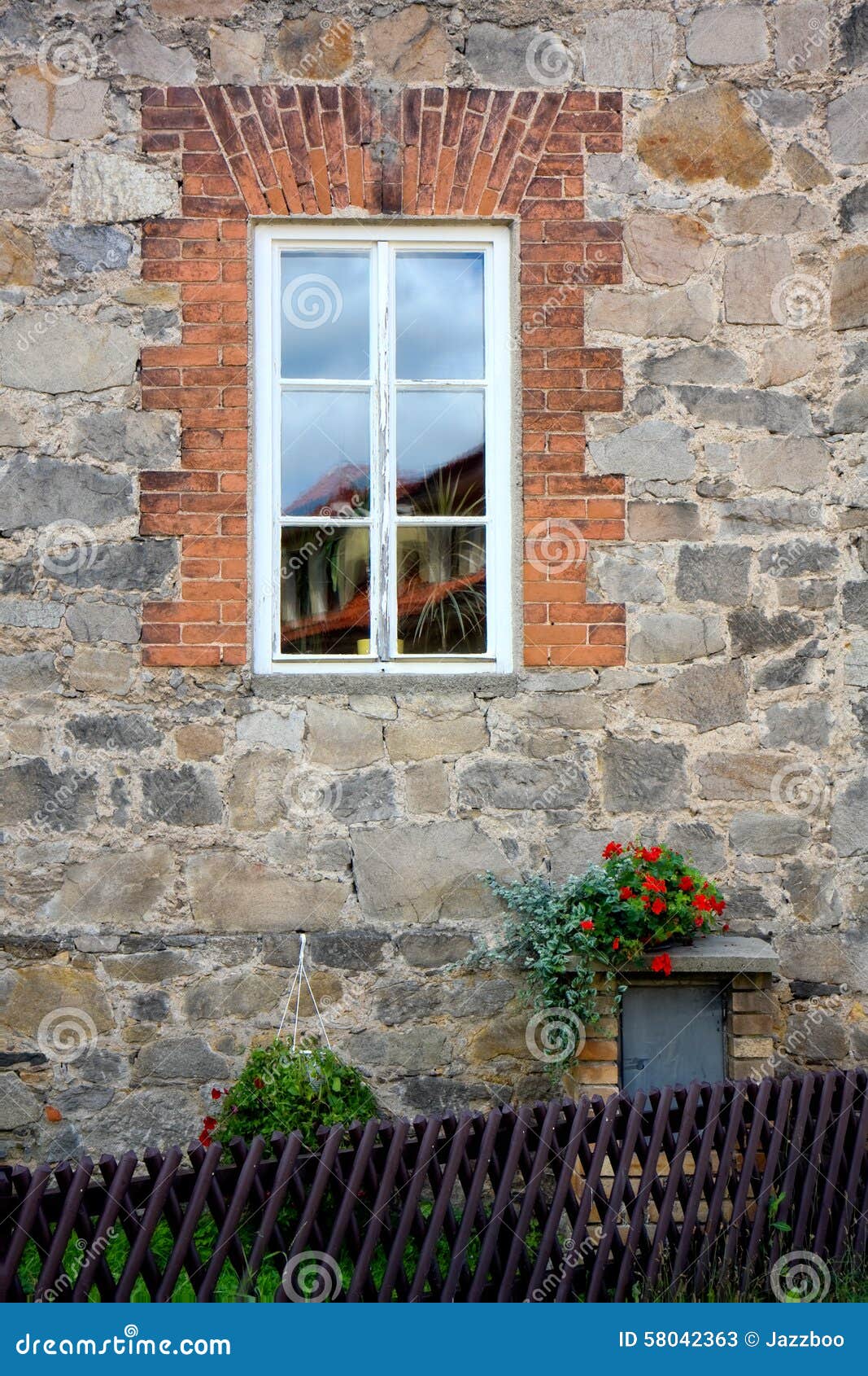 Window rustic stone wall stock image. Image of wall, rustic - 58042363
