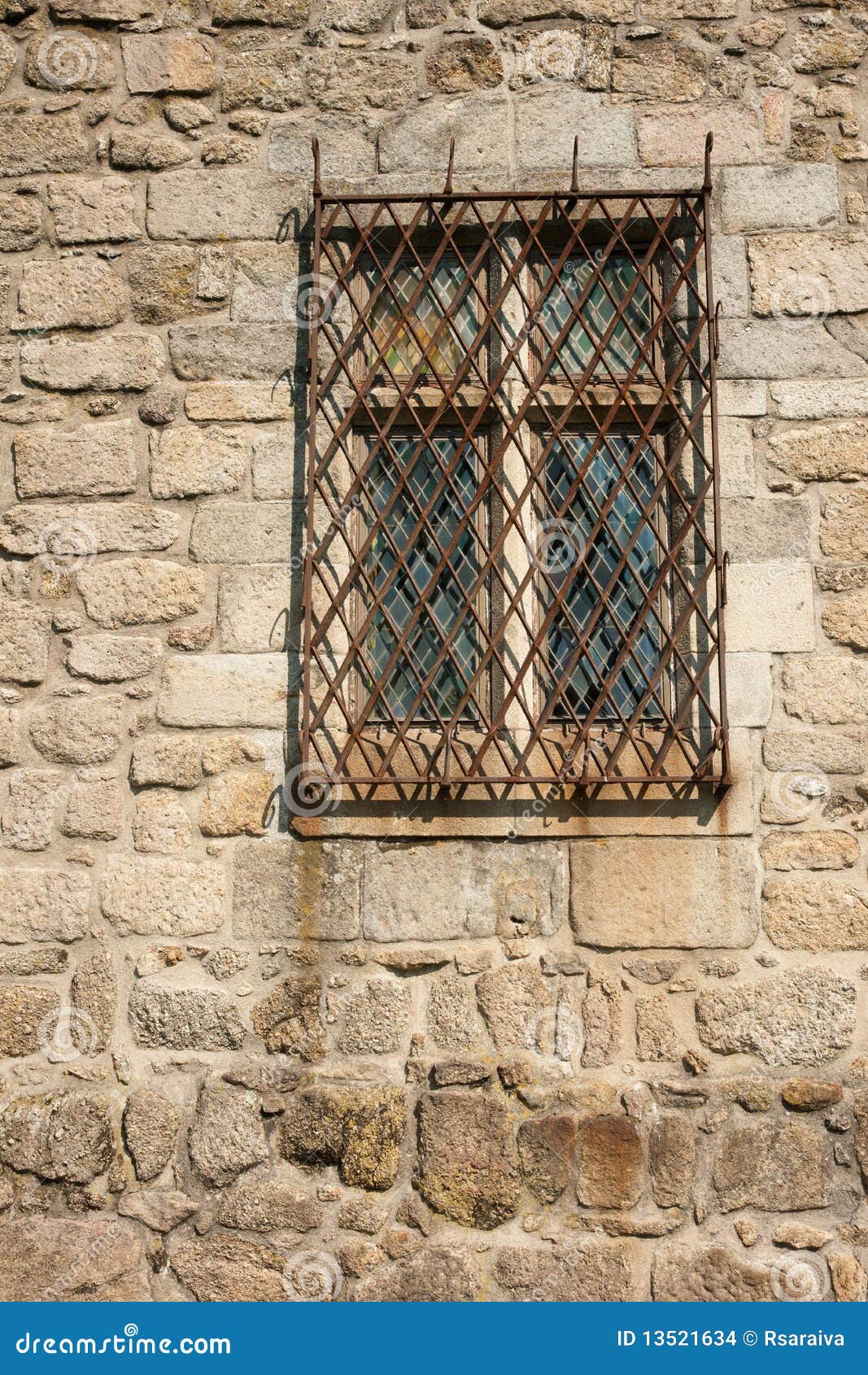 Window with rusty frame stock photo. Image of wall, metal - 13521634