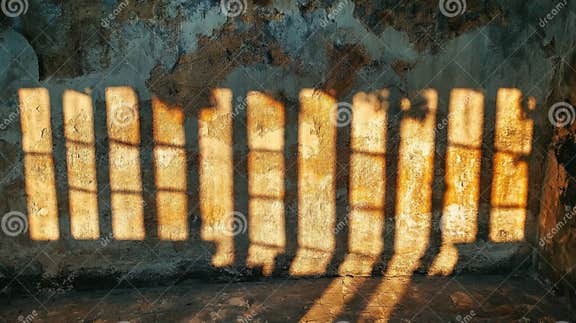 A Window S Shadow on a Weathered Wall Stock Illustration - Illustration ...