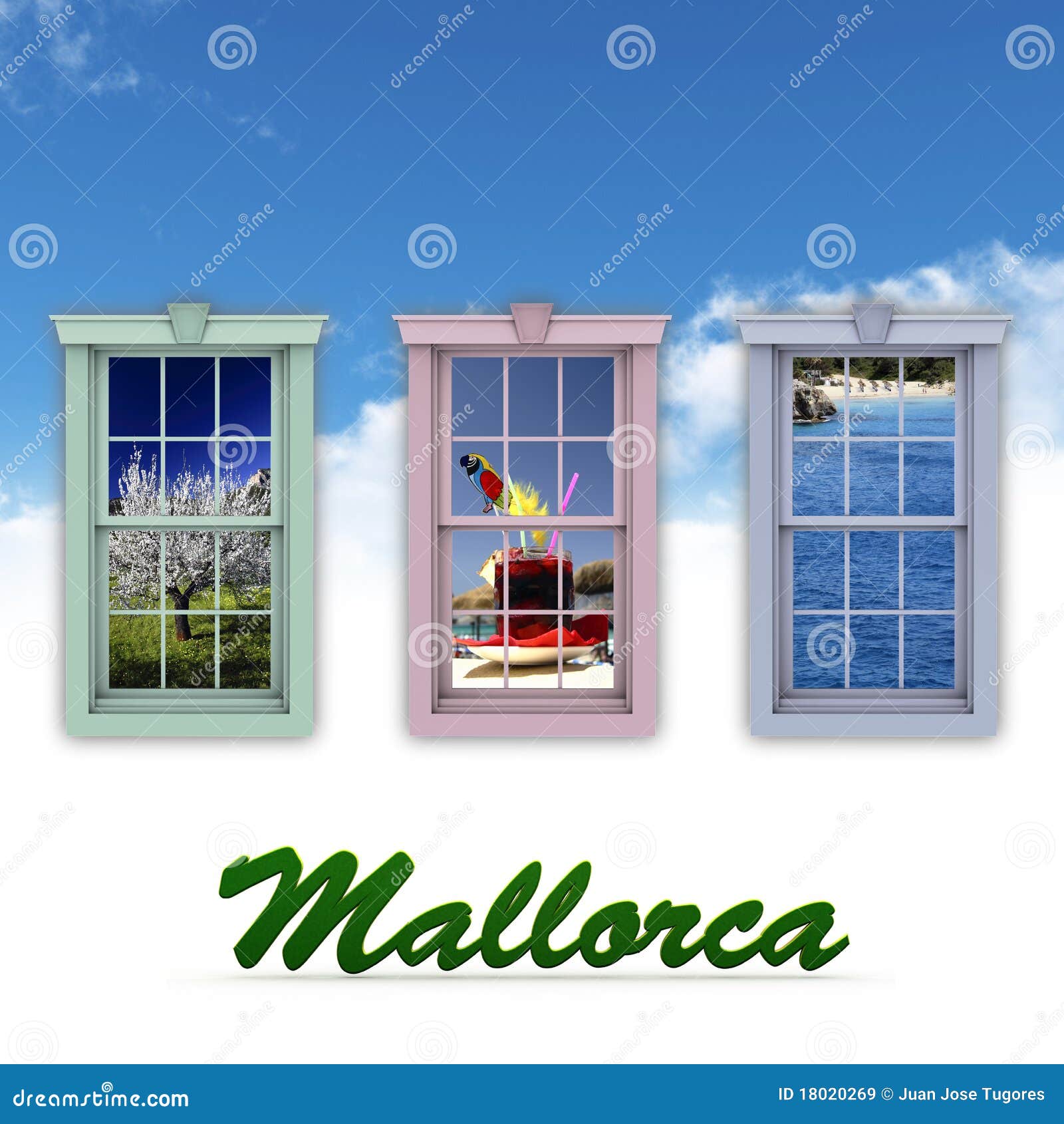 Mallorca Word Retro Font Vector Illustration | CartoonDealer.com #107179082