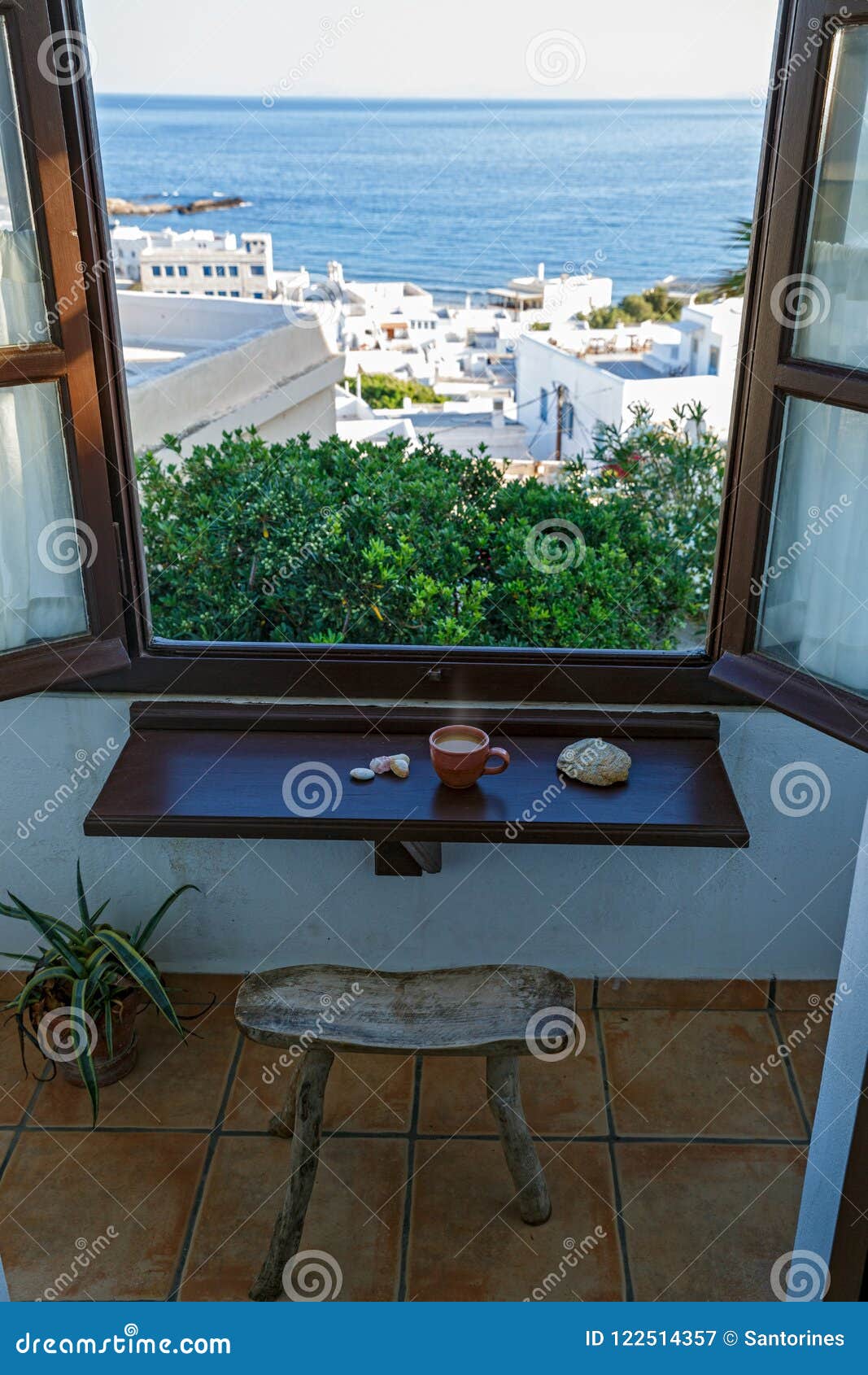 Window on the sea stock image. Image of light, happy - 122514357