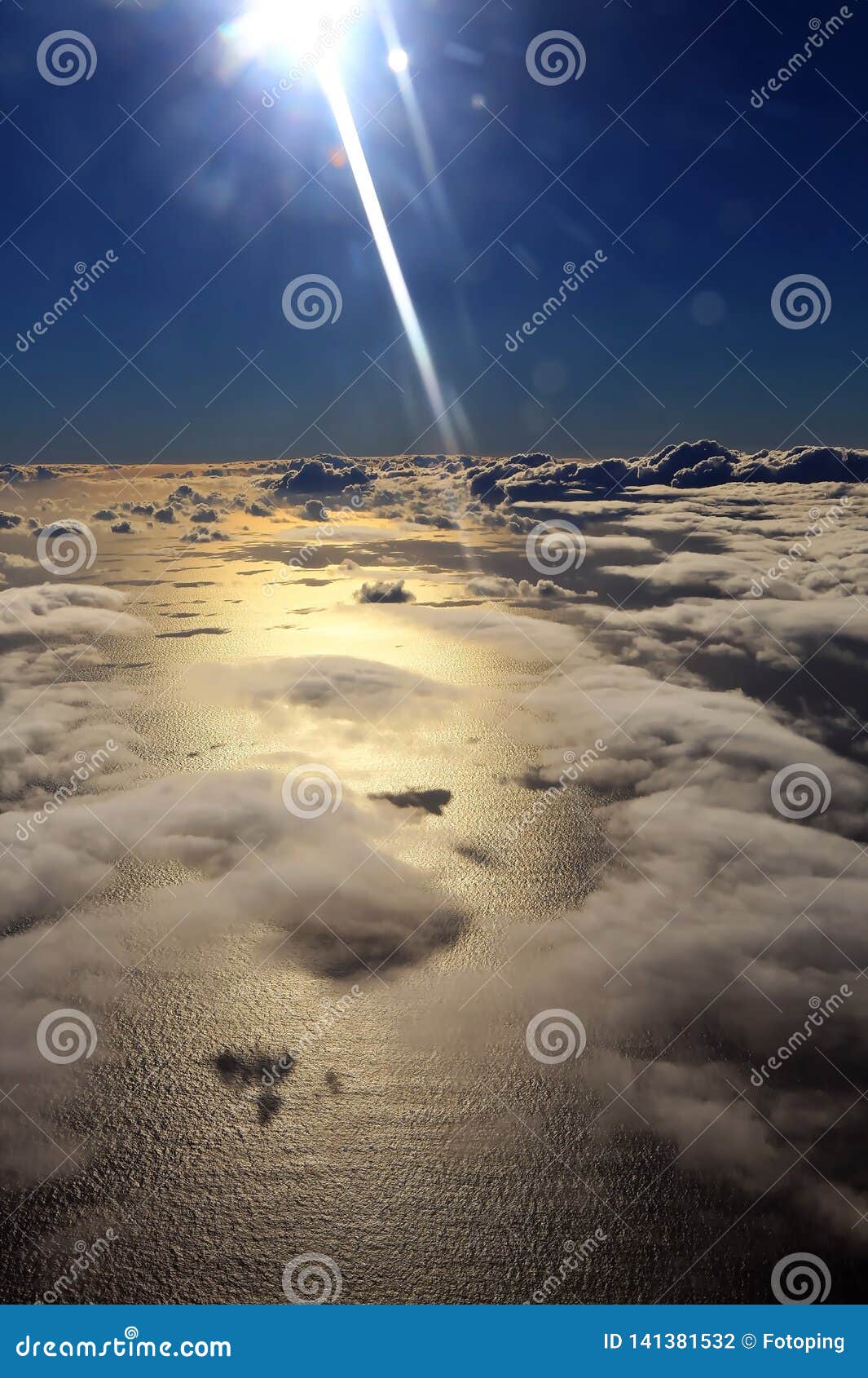 Window Seat, a Flight in the Sunset and Night Stock Photo - Image of ...
