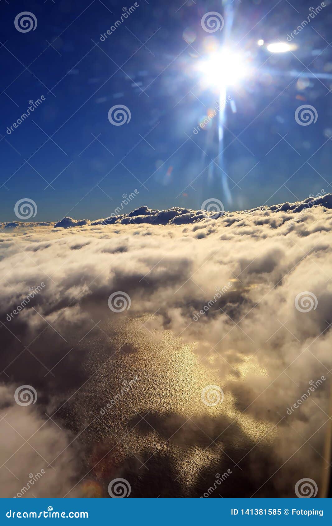 Window Seat, a Flight in the Sunset and Night Stock Image - Image of ...