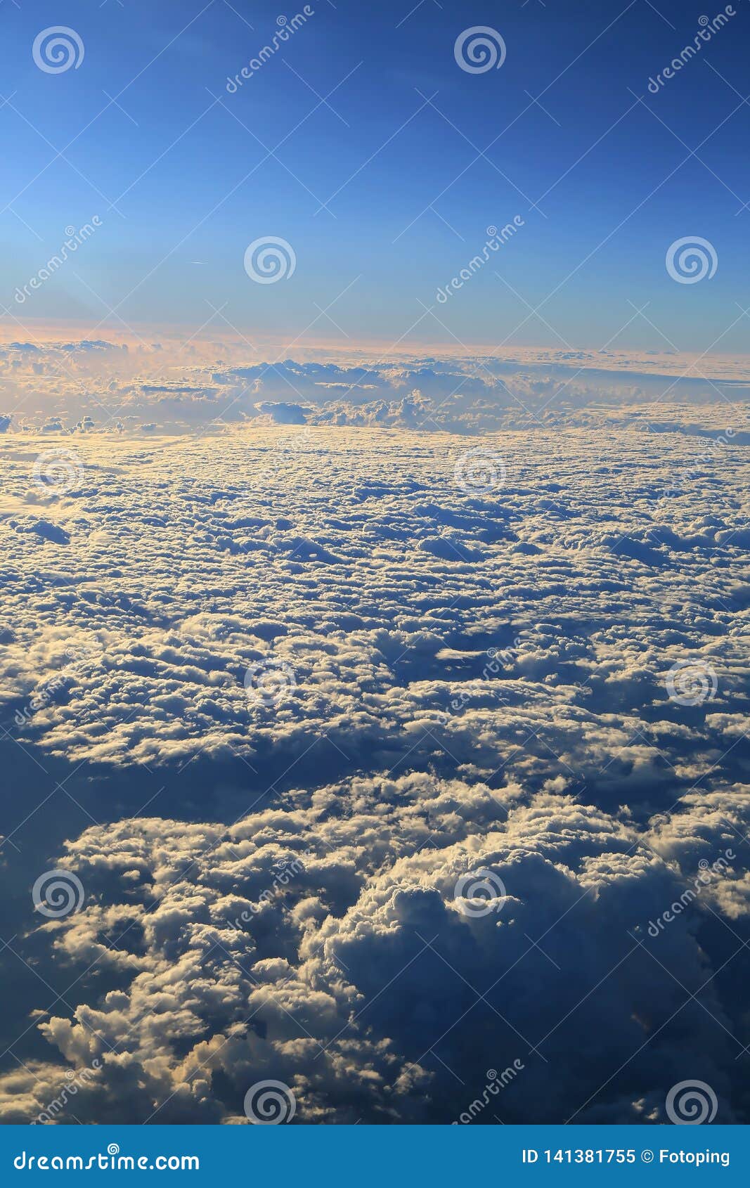 Window Seat, a Flight in the Sunset and Night Stock Image - Image of ...