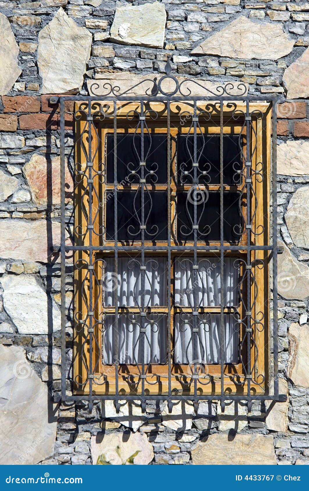 Window with Security Covering Stock Image - Image of bars, baring: 4433767